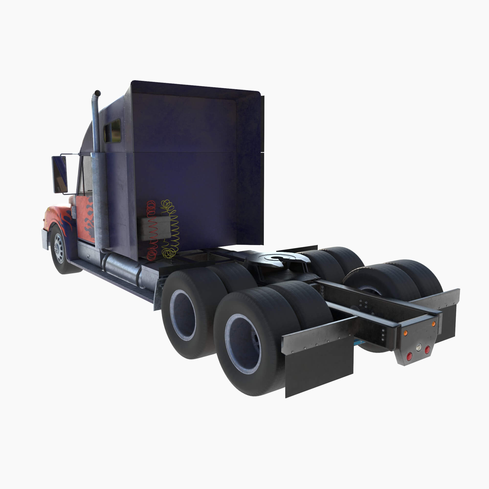 Freightliner Coronado With Flame Paint - 3D Model by katherina