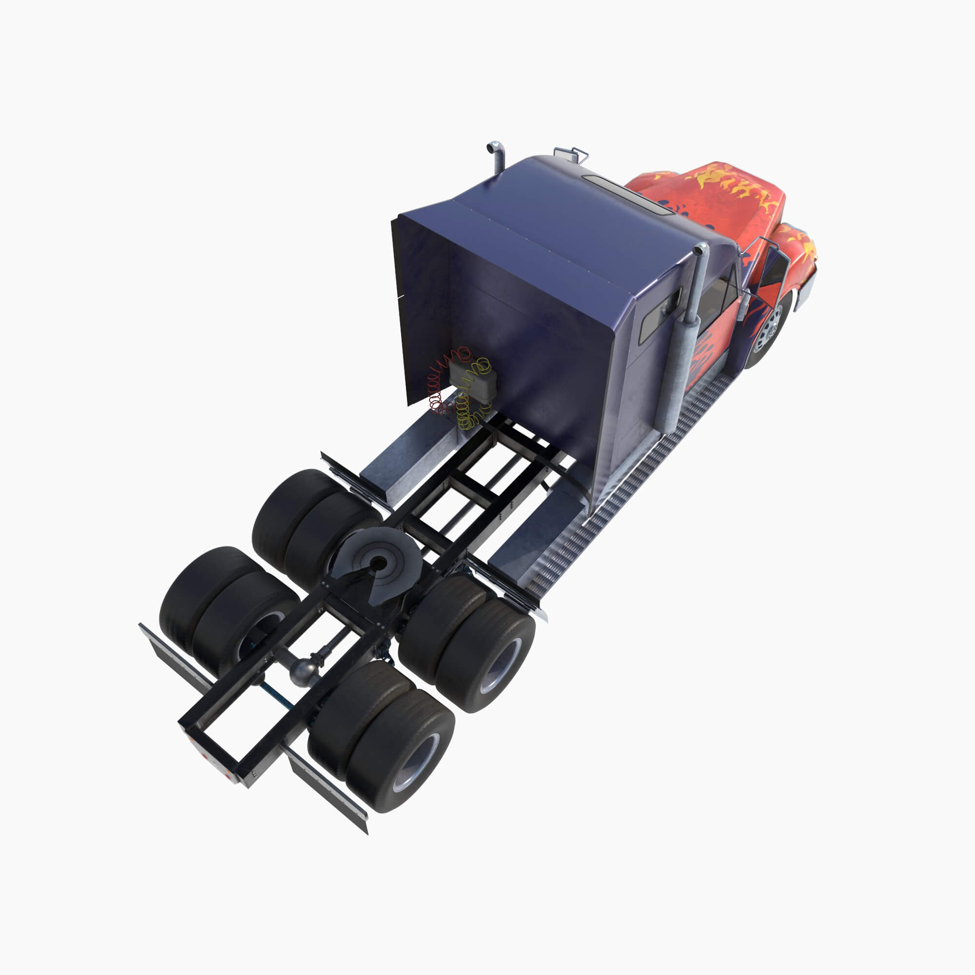 Freightliner Coronado With Flame Paint - 3D Model by katherina