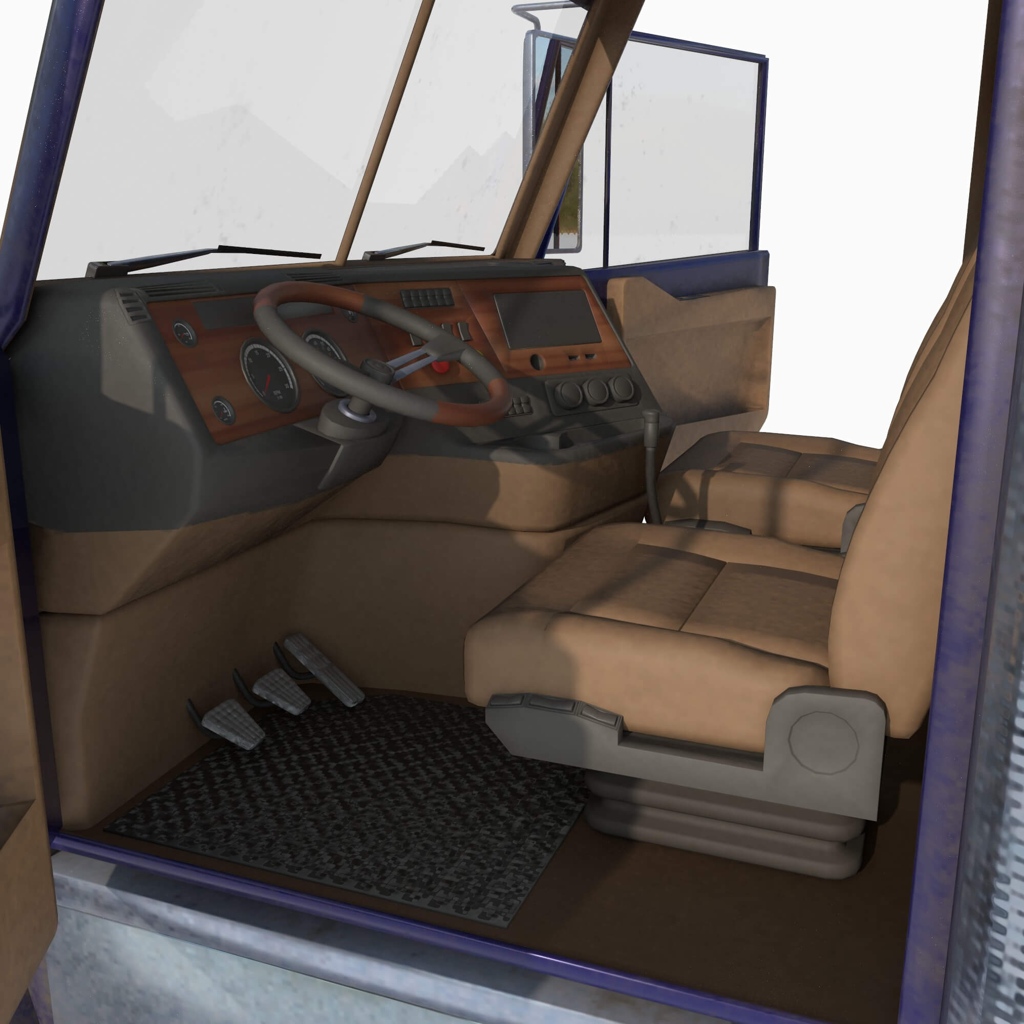 Freightliner Coronado With Flame Paint - 3D Model by katherina