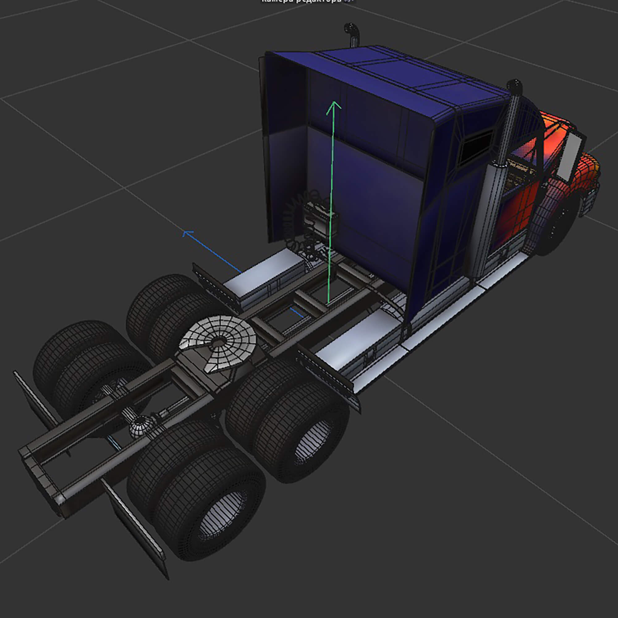 Freightliner Coronado With Flame Paint - 3D Model by katherina