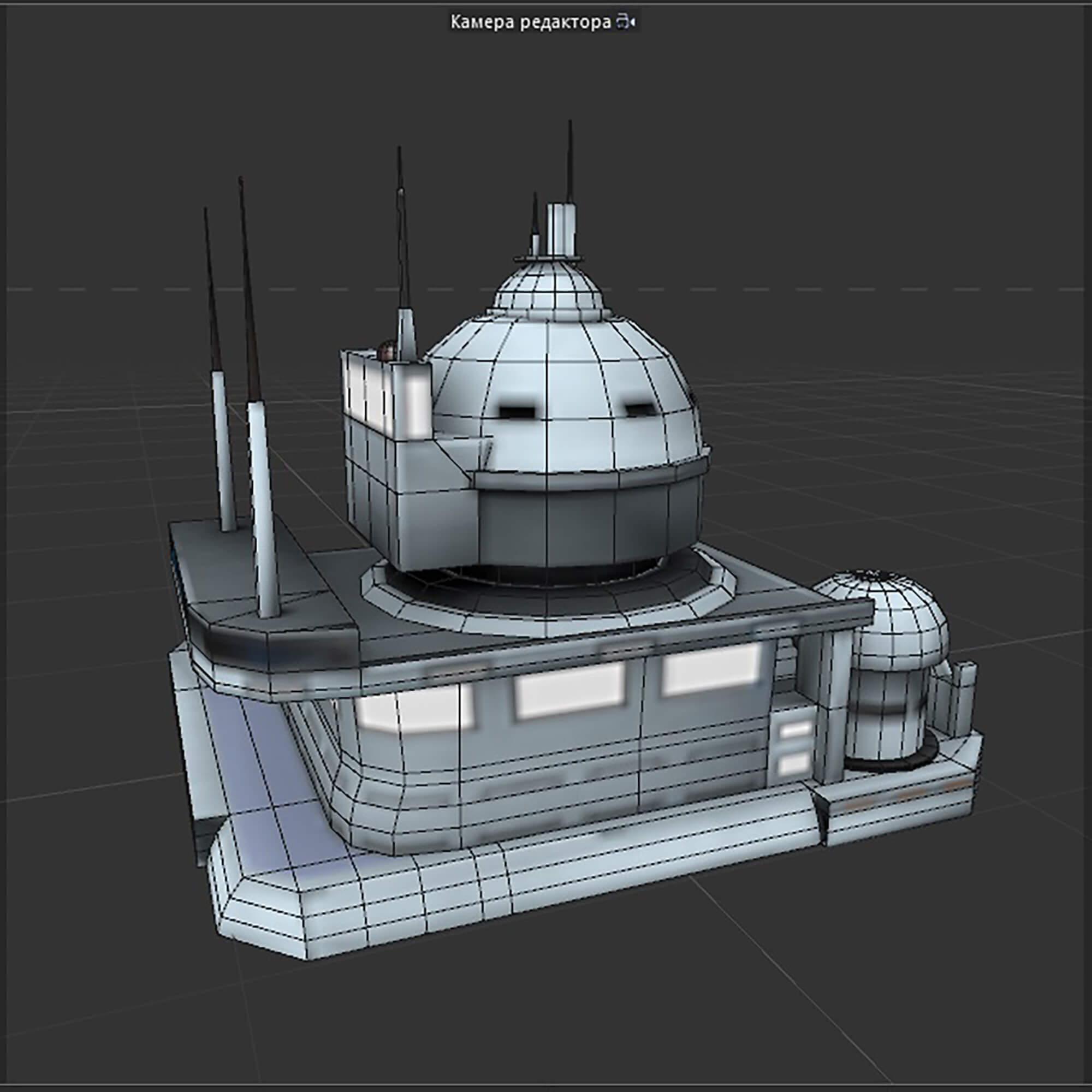 Futuristic Spaceport - 3D Model by katherina