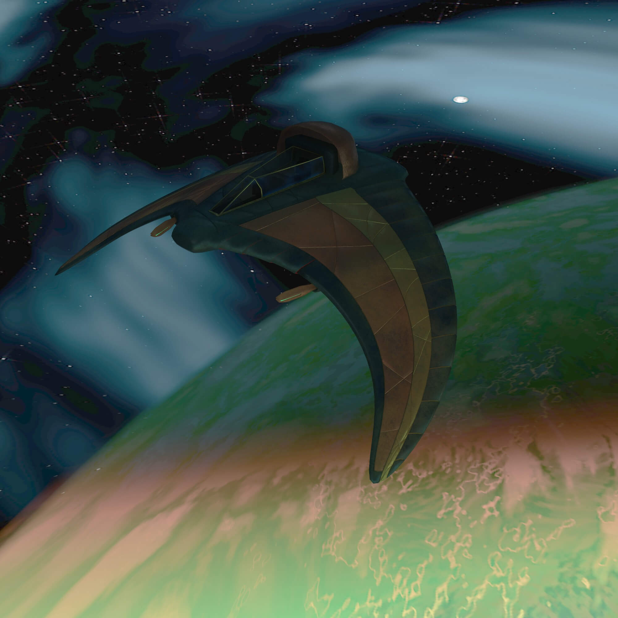 battle glider Goauld 3D Render, Digital Art by katherina