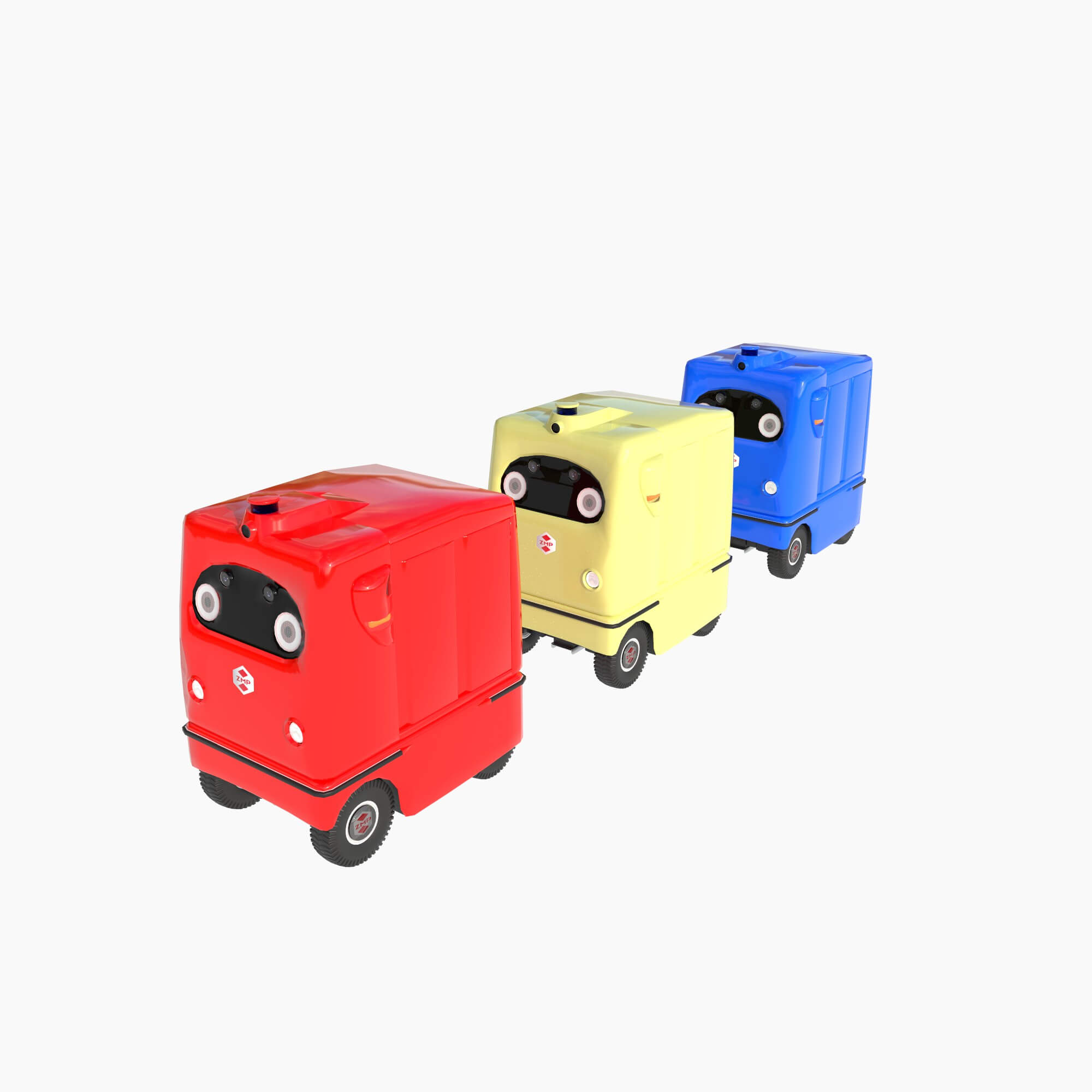 Japanese delivery robot Deliro 3D Render by katherina