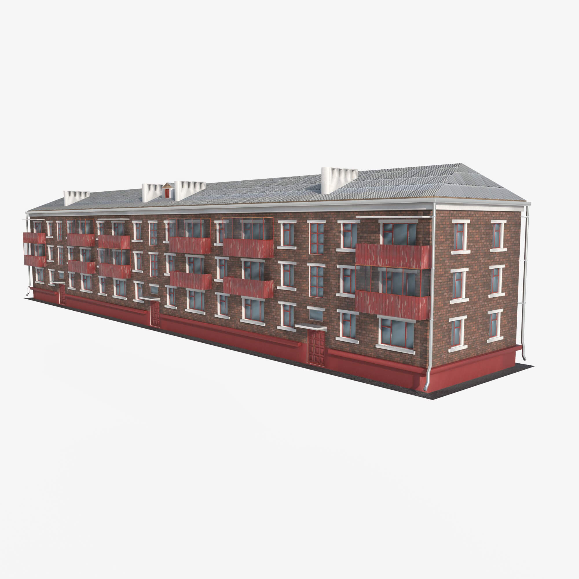 Red Brick House - 3D Model by katherina