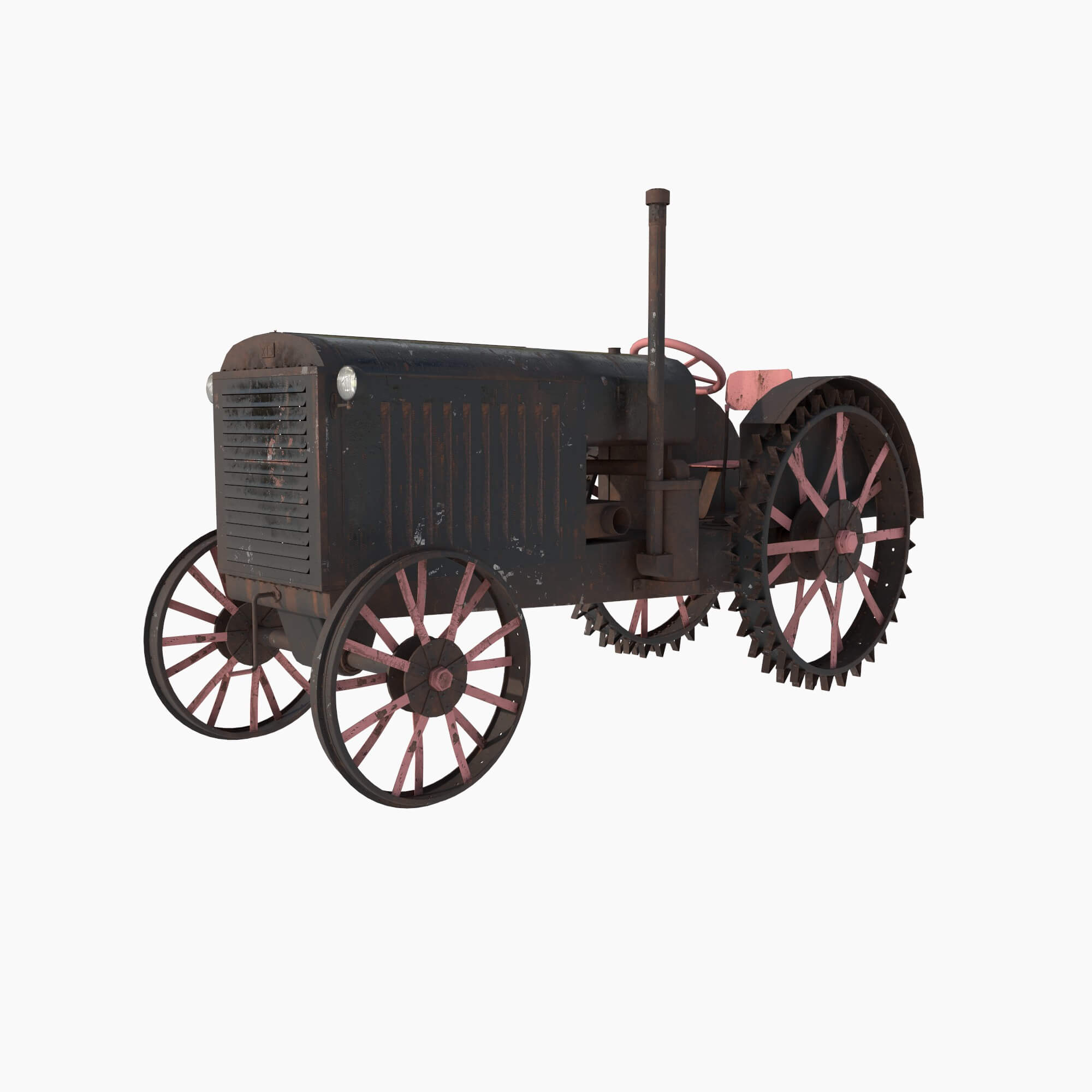 Old Rusty Tractor - 3D Model by katherina