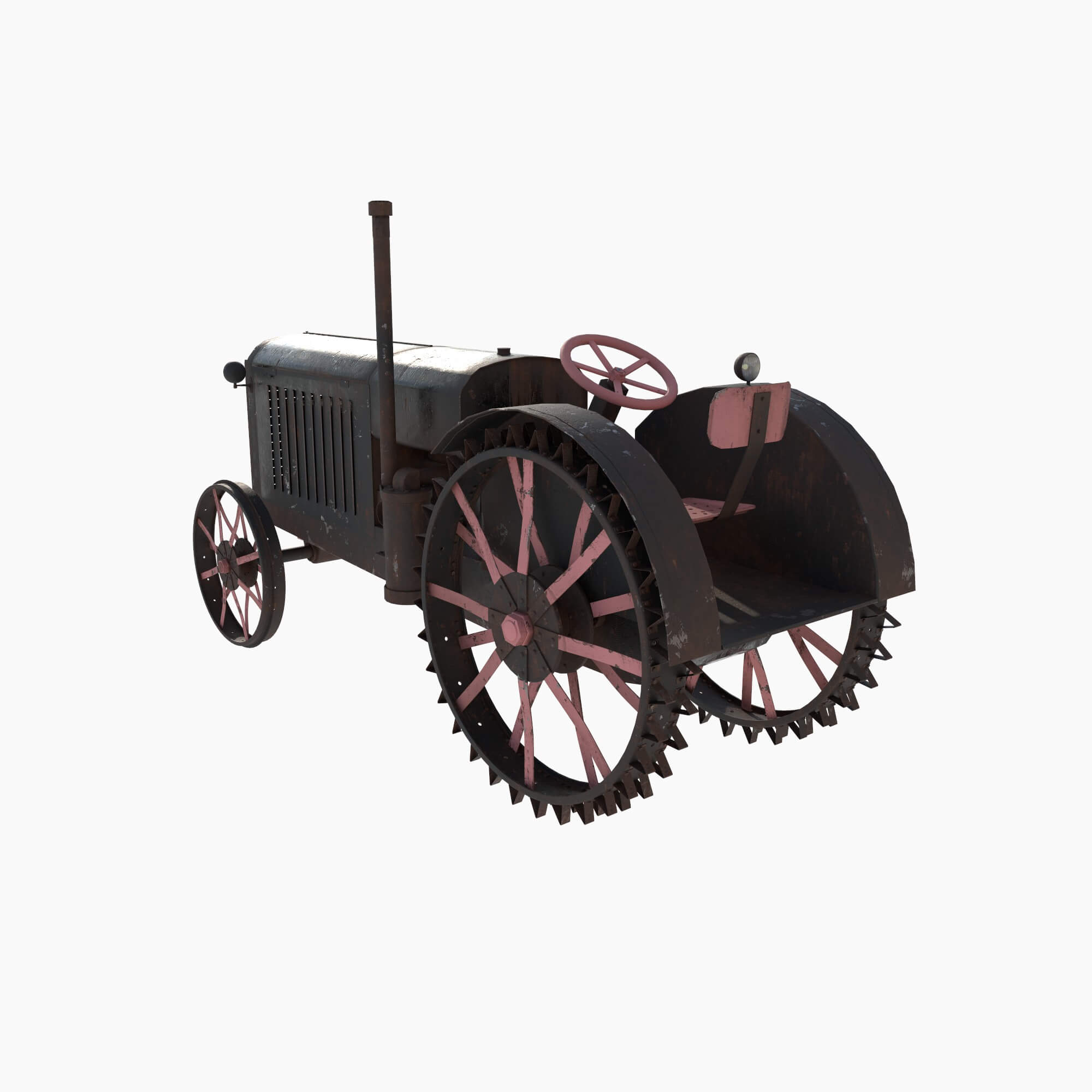 Old Rusty Tractor - 3D Model by katherina