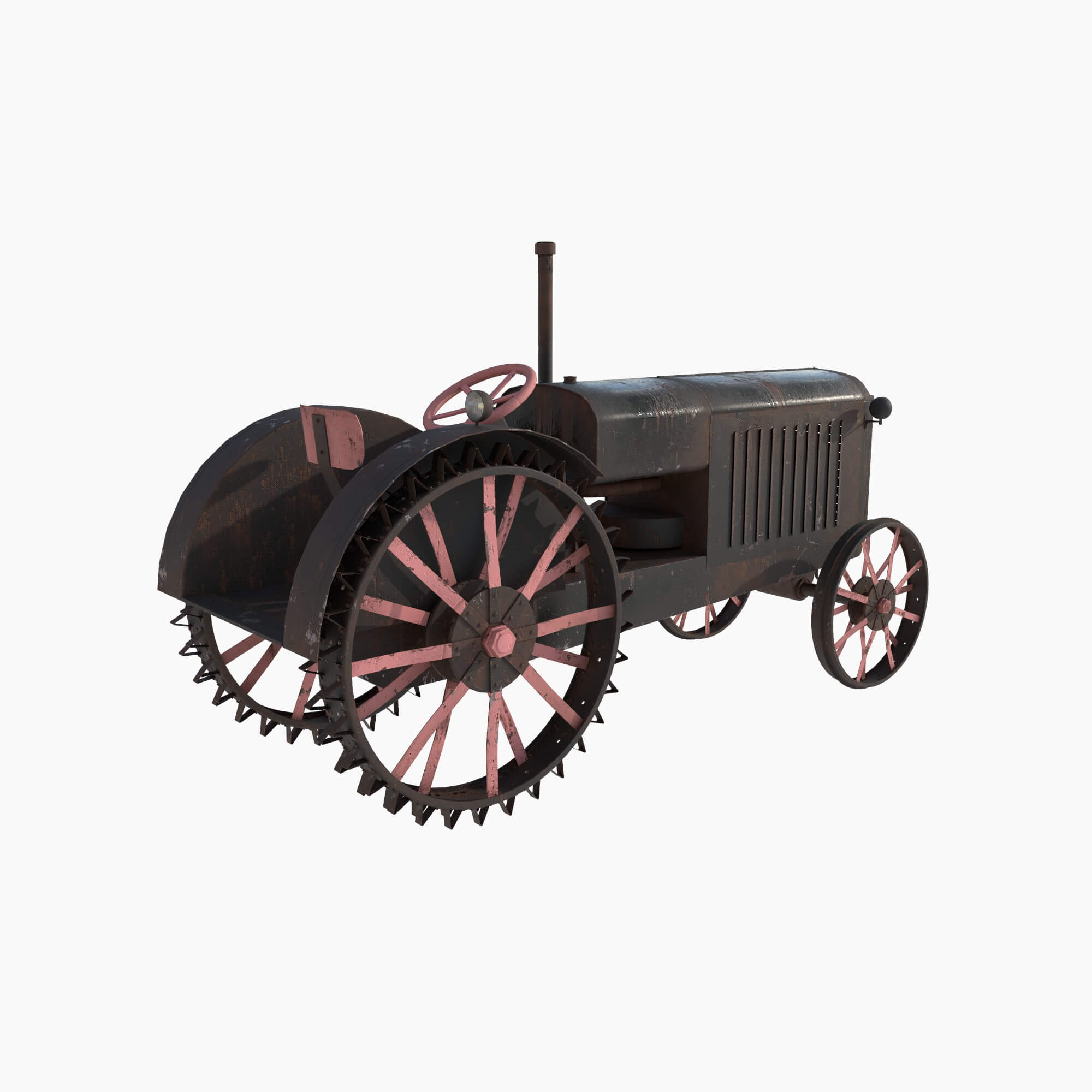 Old Rusty Tractor - 3D Model by katherina