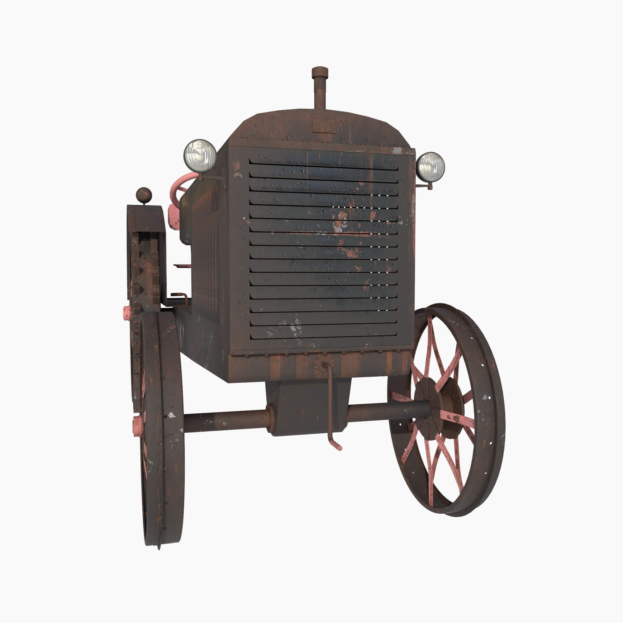 Old Rusty Tractor - 3D Model by katherina