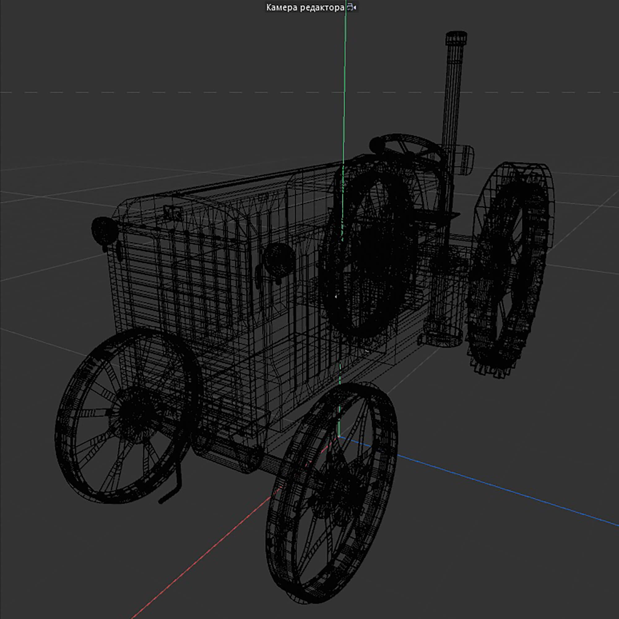 Old Rusty Tractor - 3D Model by katherina