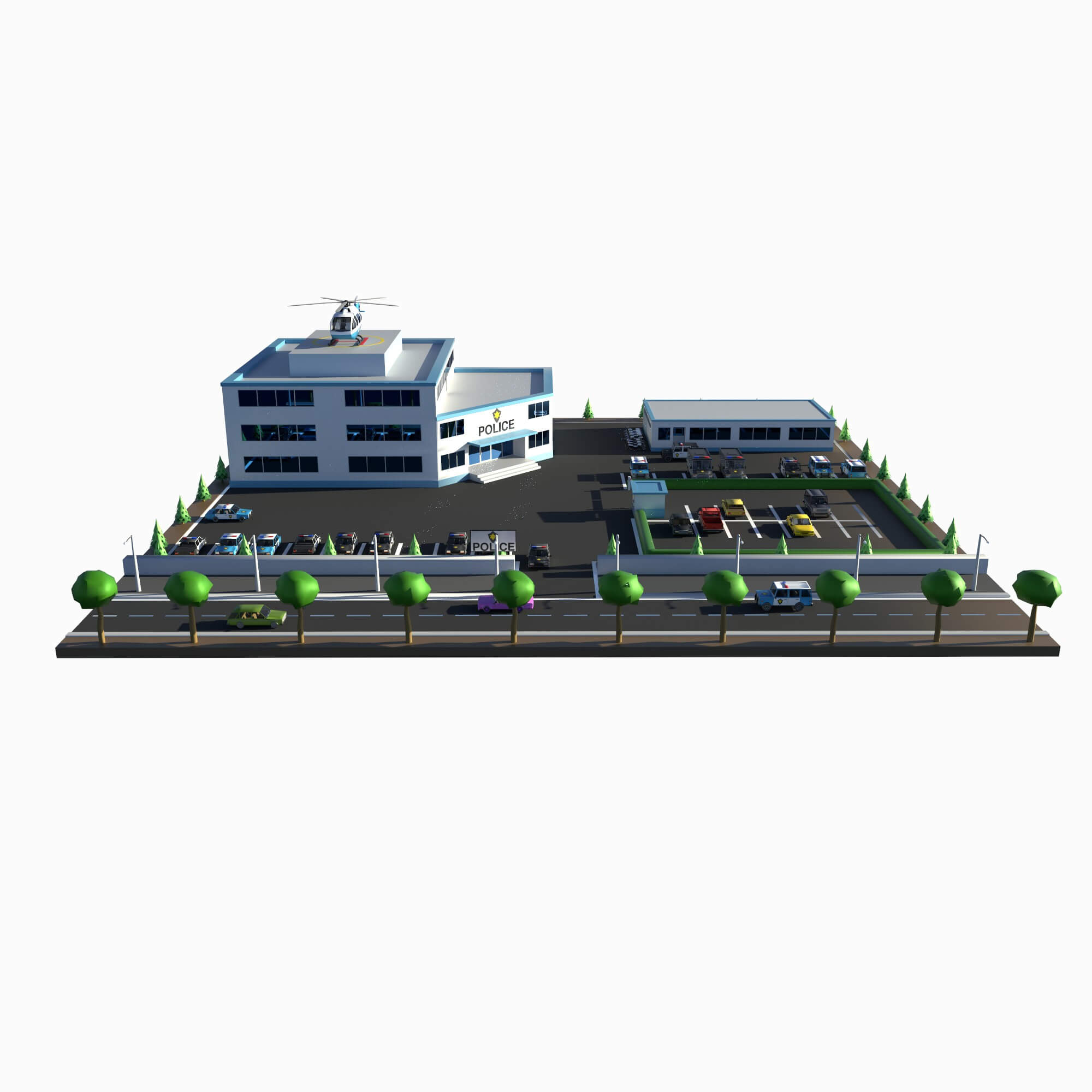 Police Station - 3D Model by katherina
