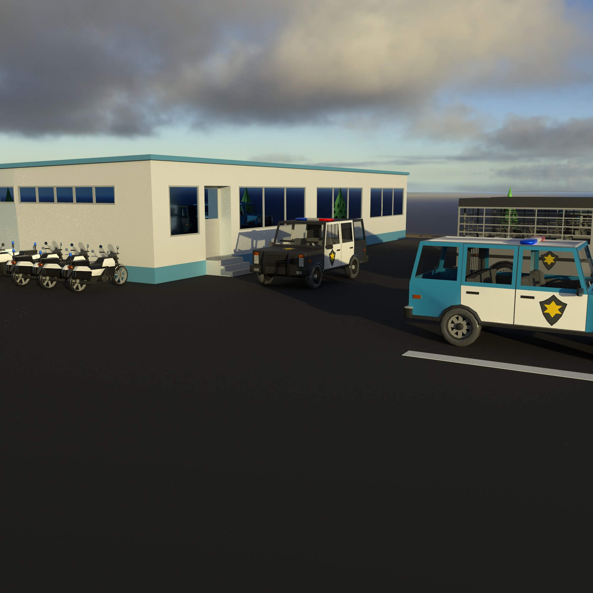 Police Station - 3D Model by katherina