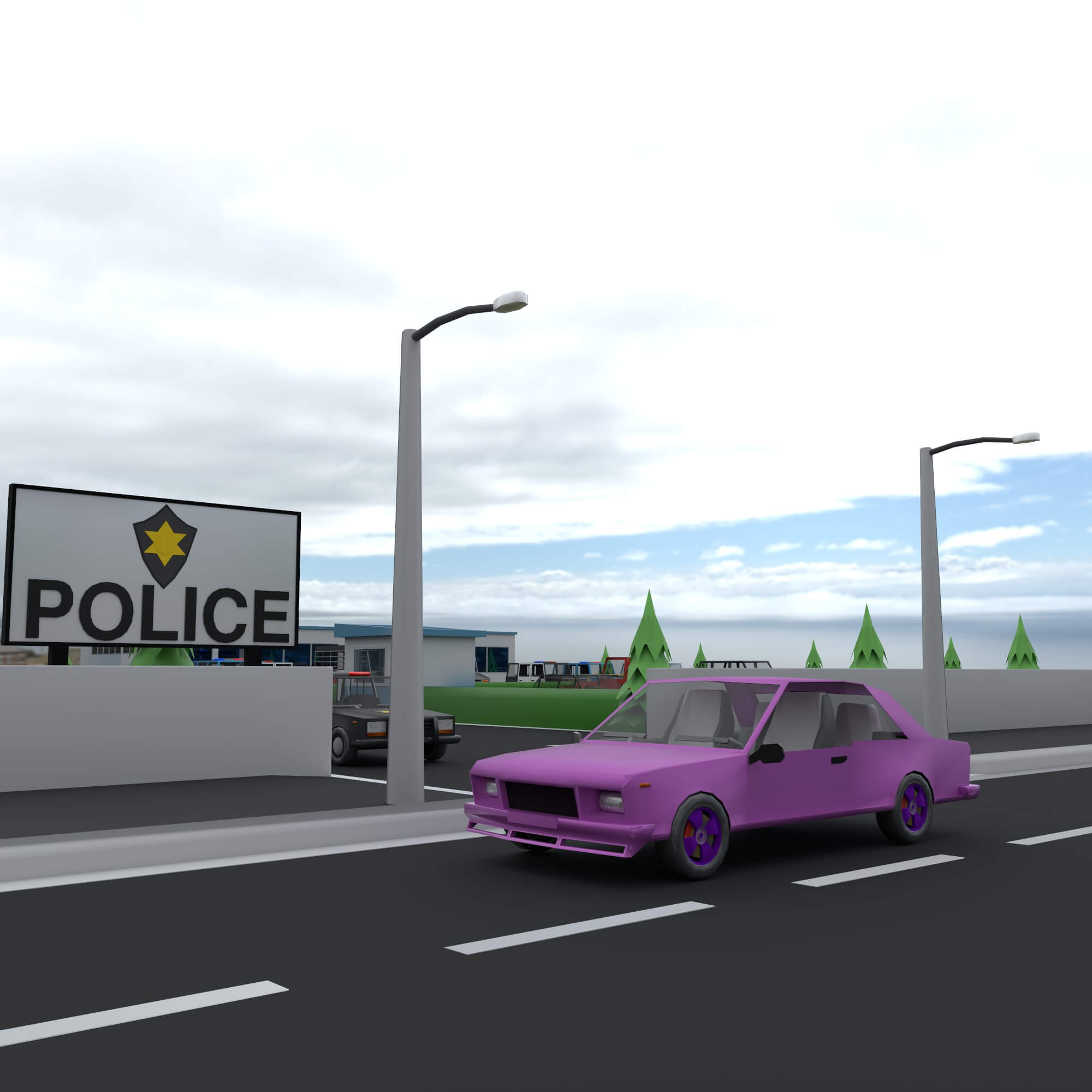 Police Station - 3D Model by katherina