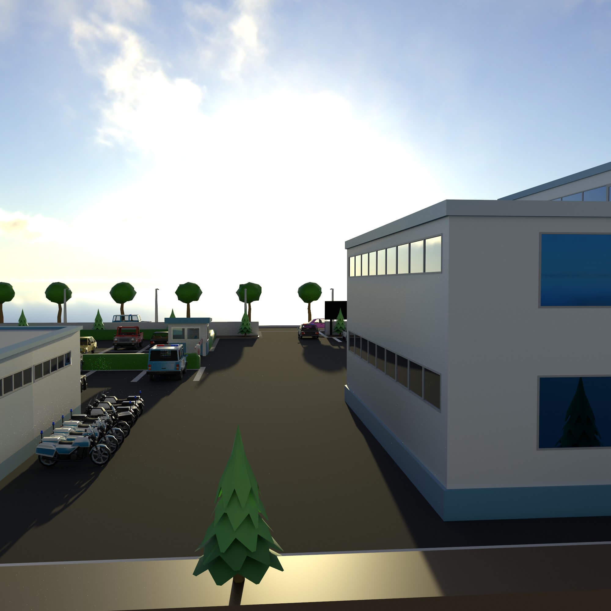 Police Station - 3D Model by katherina