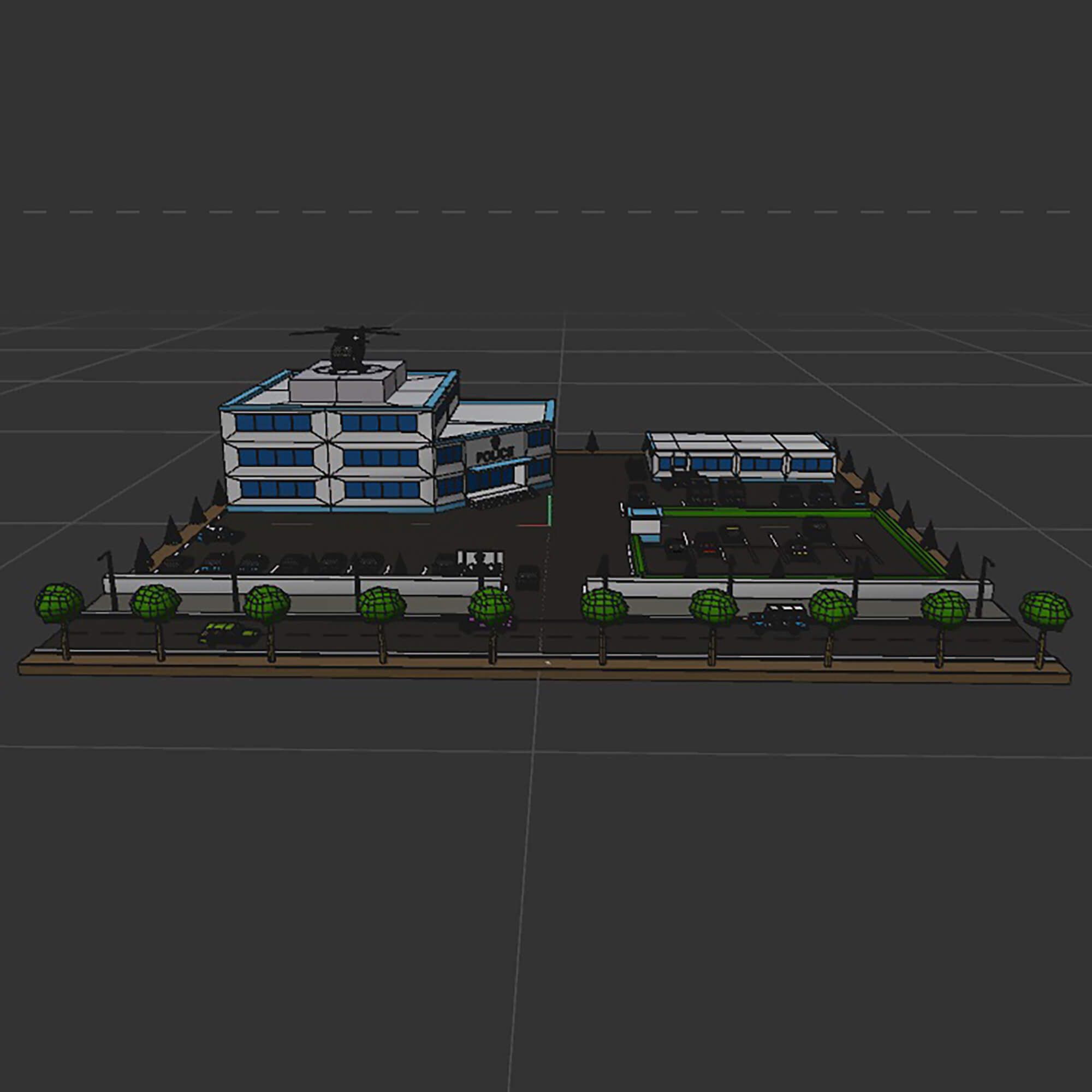 Police Station - 3D Model by katherina
