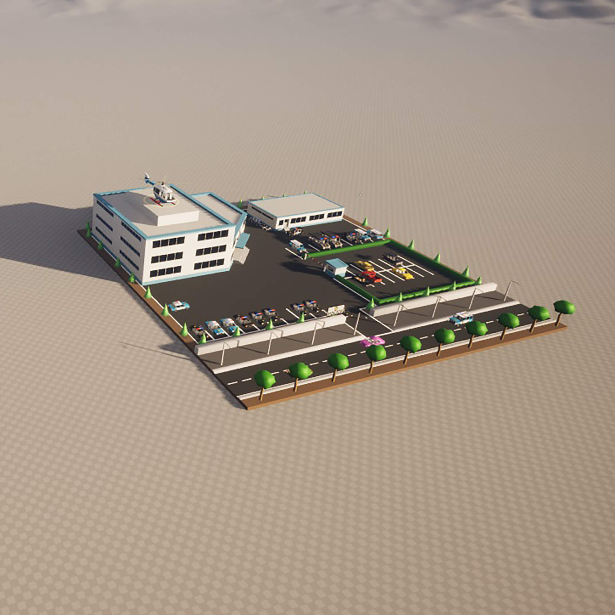 Police Station - 3D Model by katherina