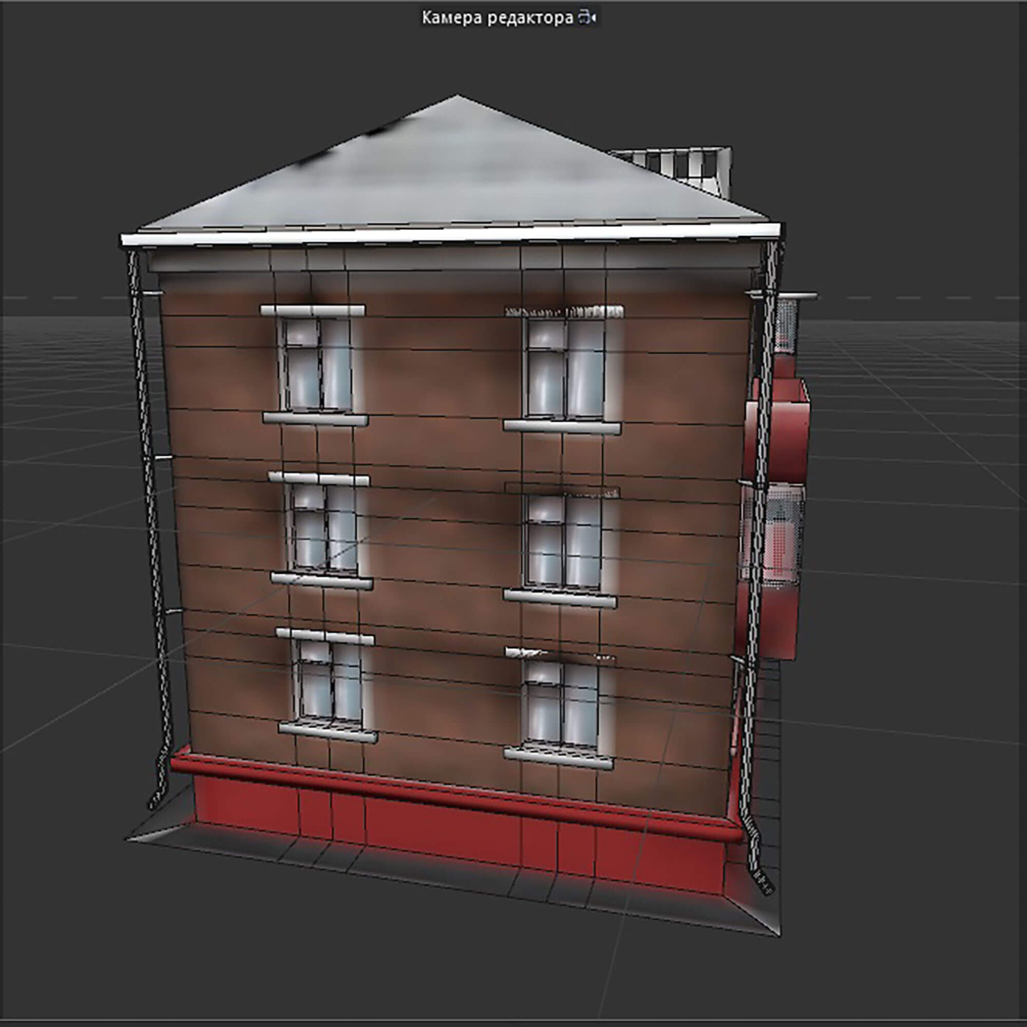 Residential Building With Tiles on The Facade - 3D Model by katherina