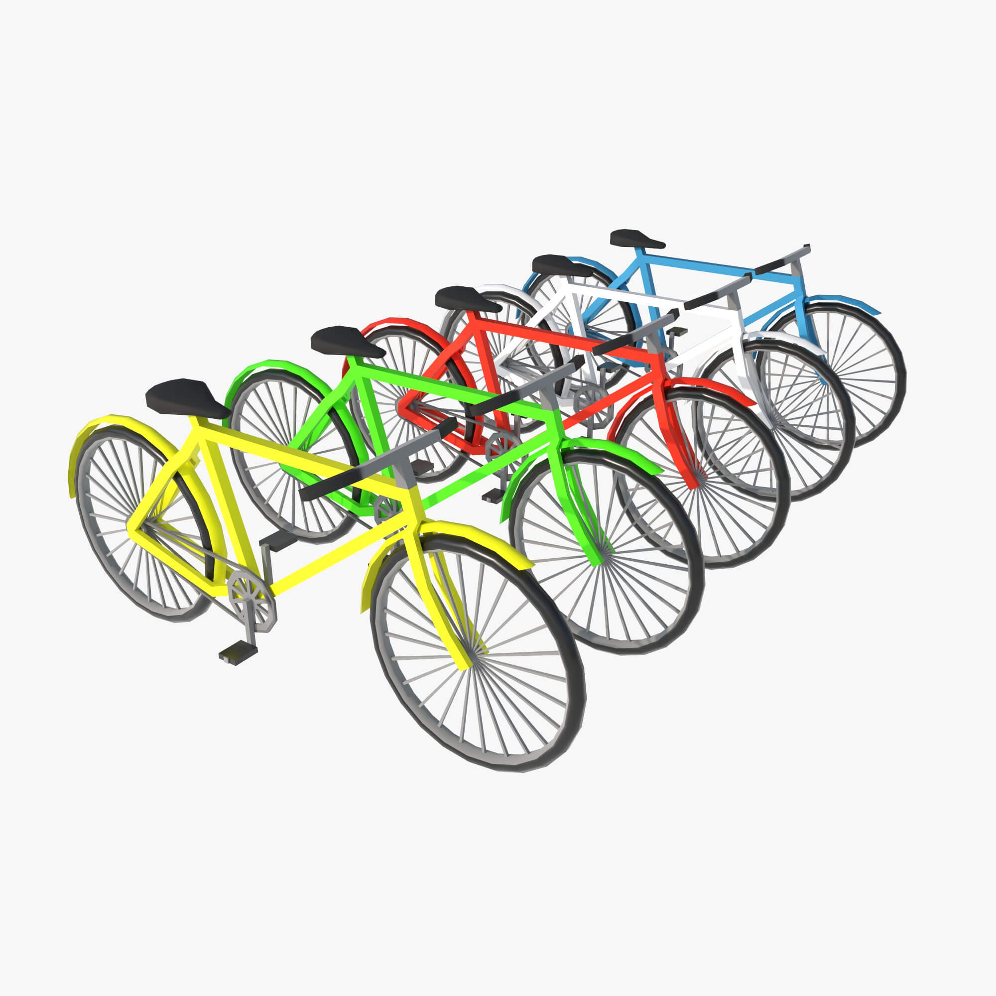 Set of Motorcycles and Bicycles - 3D Model by katherina