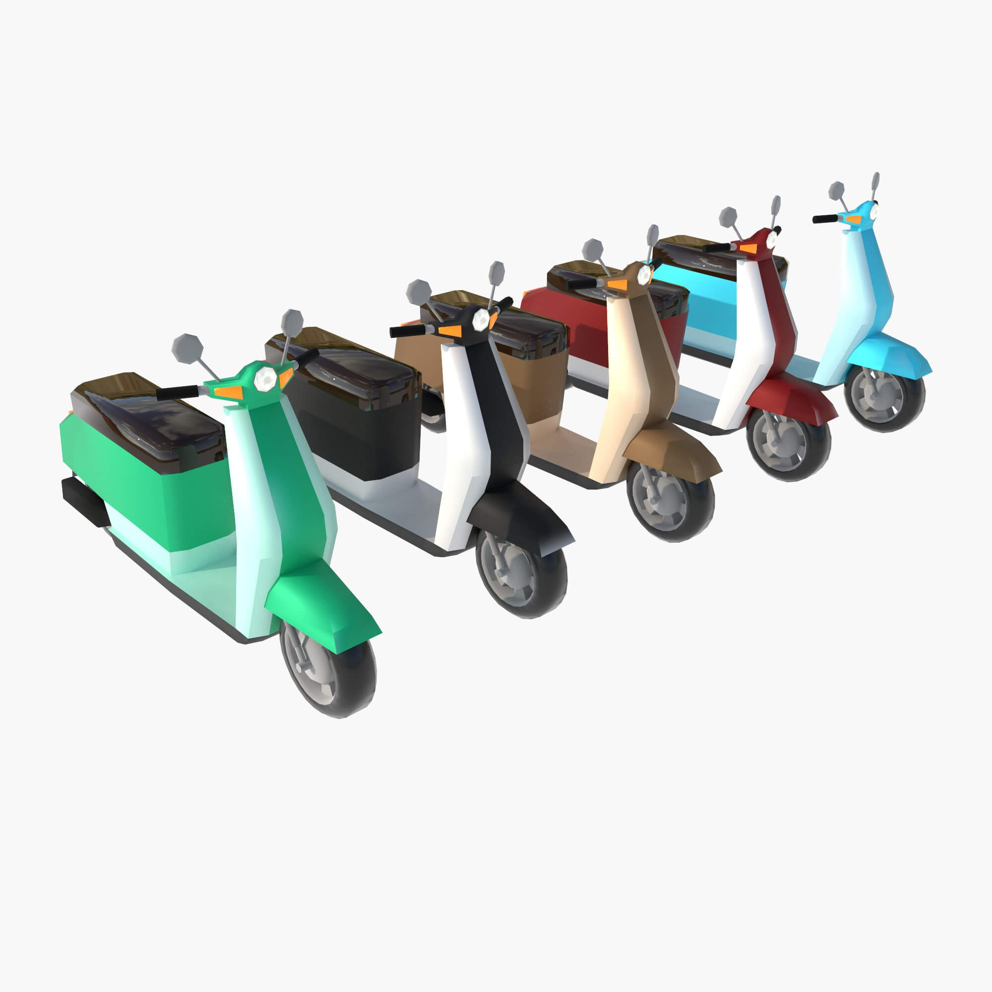 Set of Motorcycles and Bicycles - 3D Model by katherina