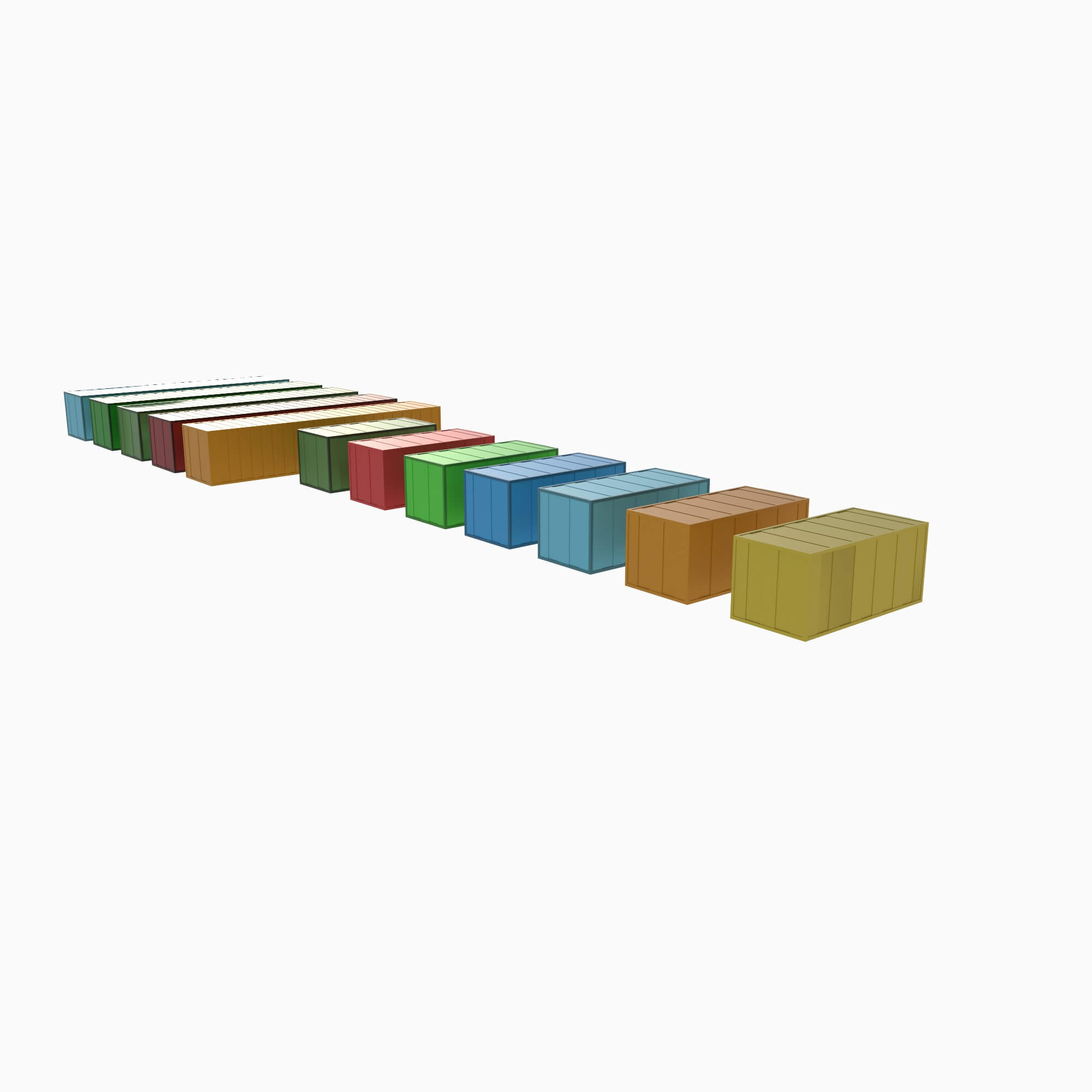 Set of Trucks and Trailers - 3D Model by katherina