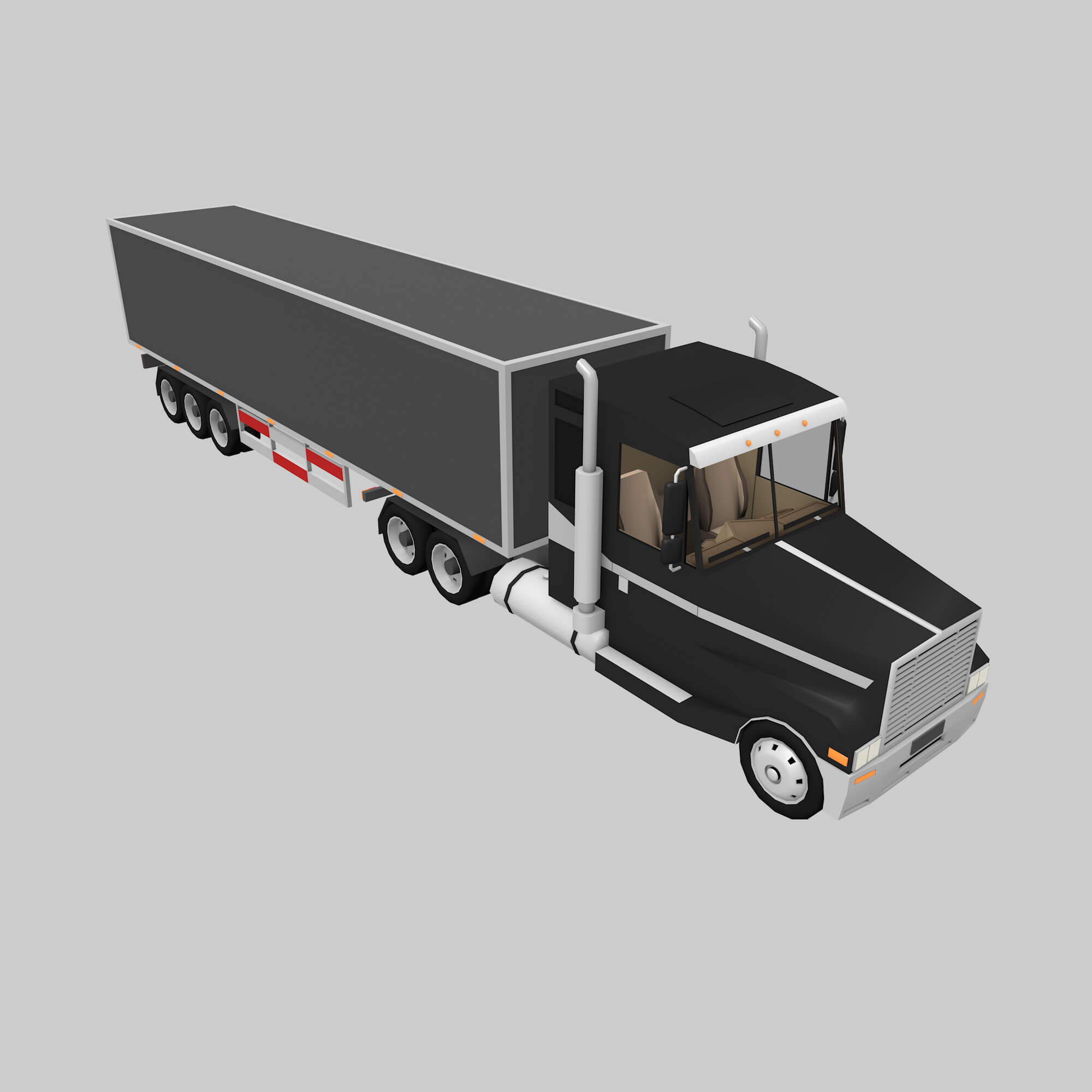 Set of Trucks and Trailers - 3D Model by katherina