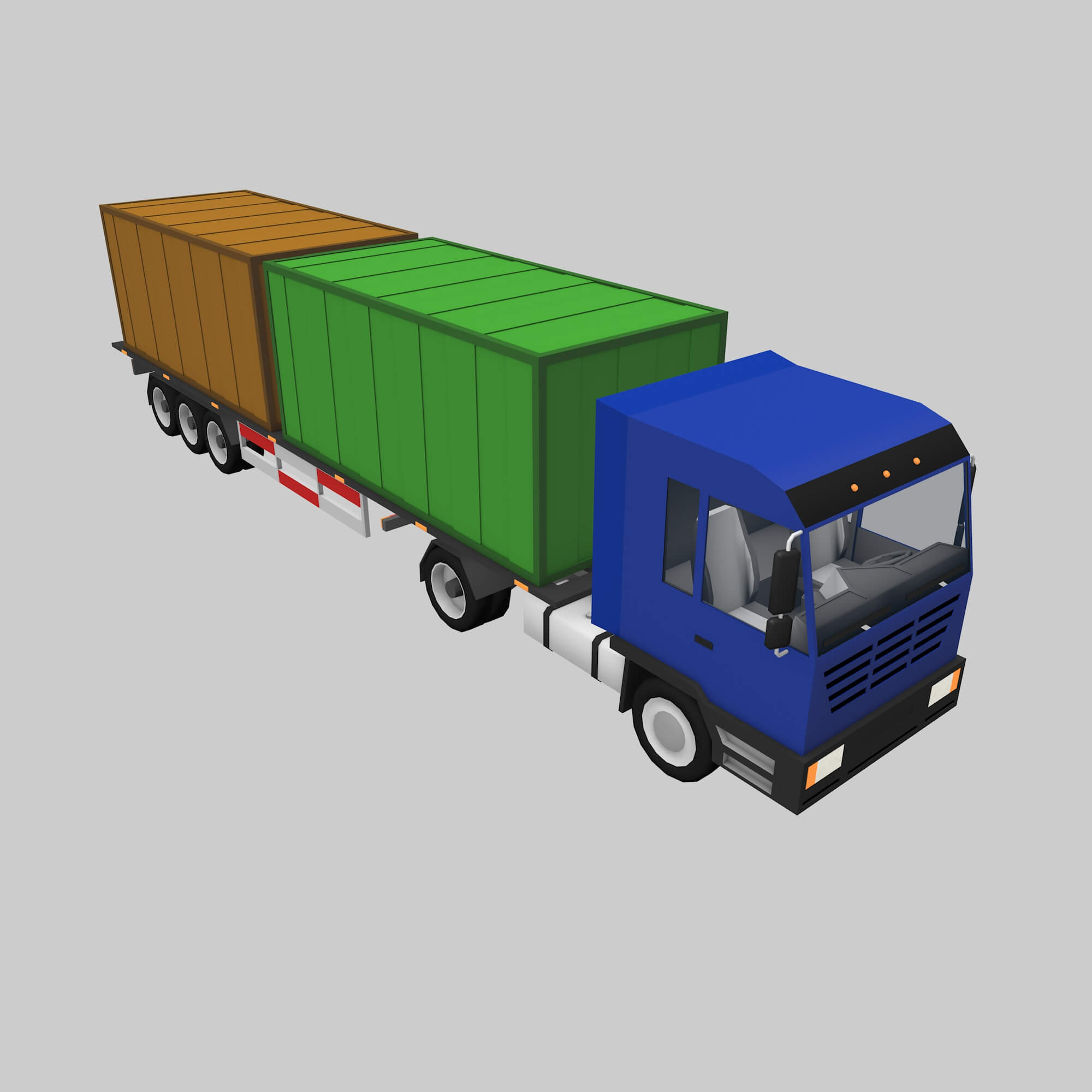 Set of Trucks and Trailers - 3D Model by katherina