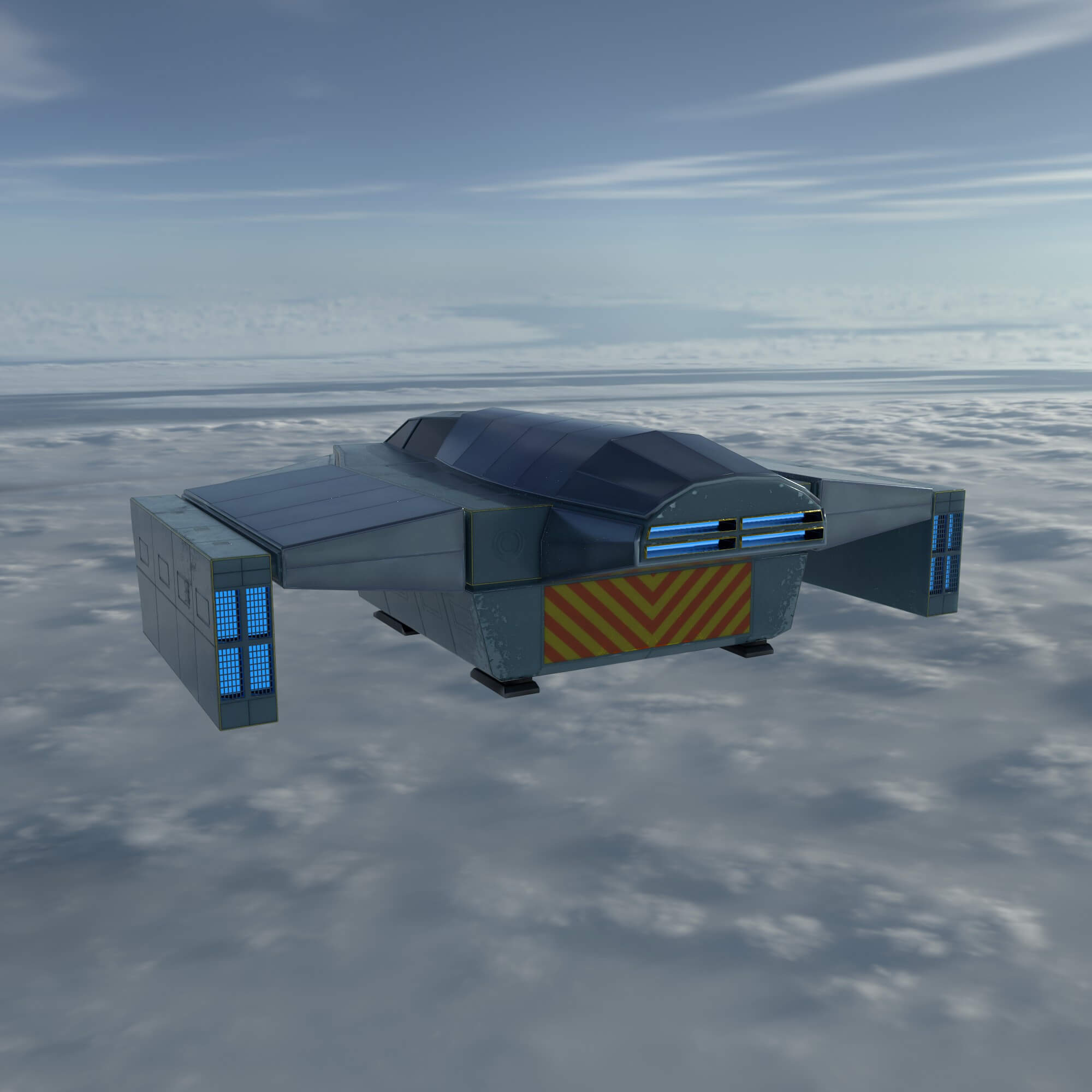 Space Cargo Ship - 3D Model by katherina