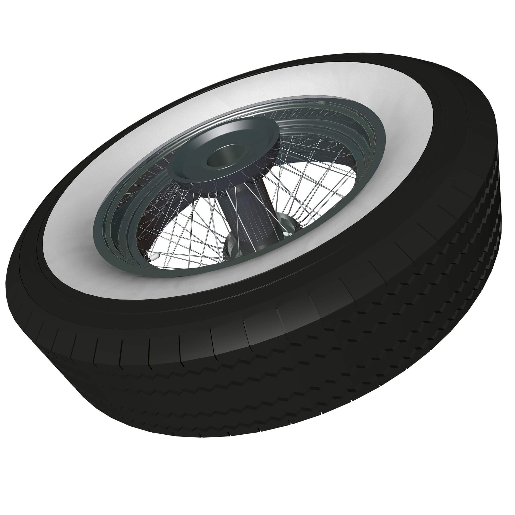 Spoke Wheel 30s - 3D Model by katherina