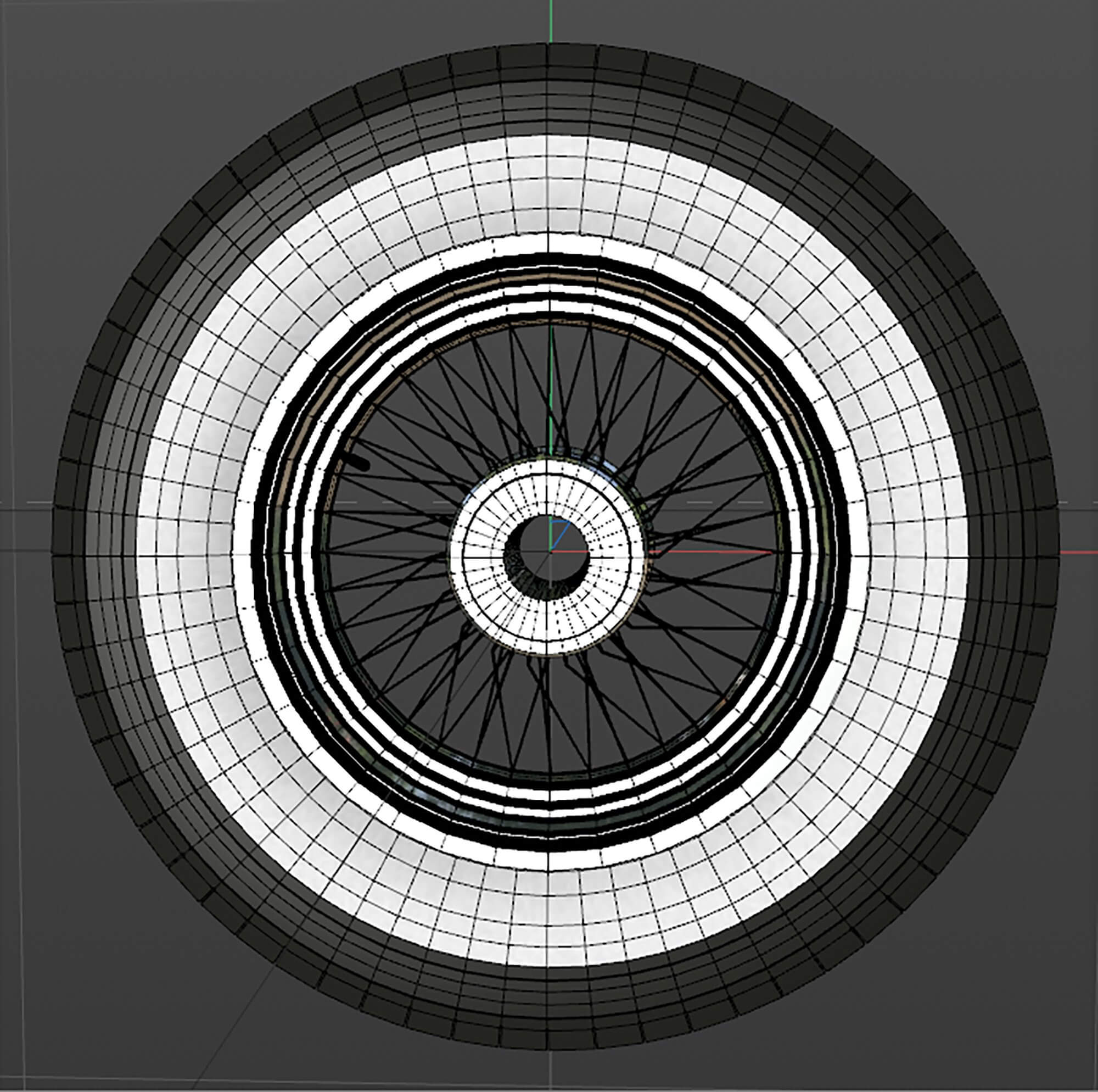 Spoke Wheel 30s - 3D Model by katherina