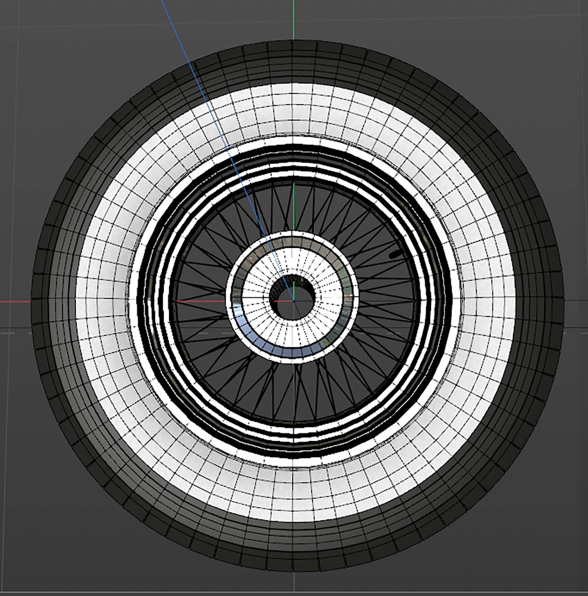 Spoke Wheel 30s - 3D Model by katherina