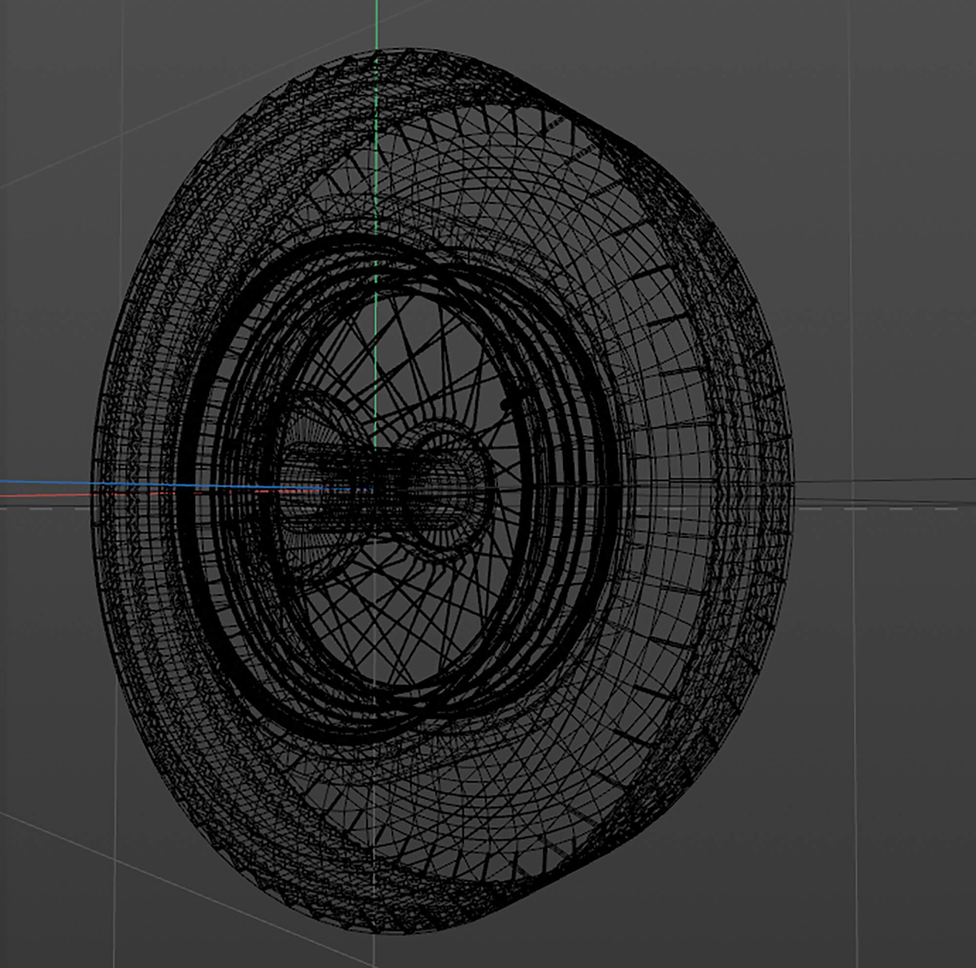 Spoke Wheel 30s - 3D Model by katherina