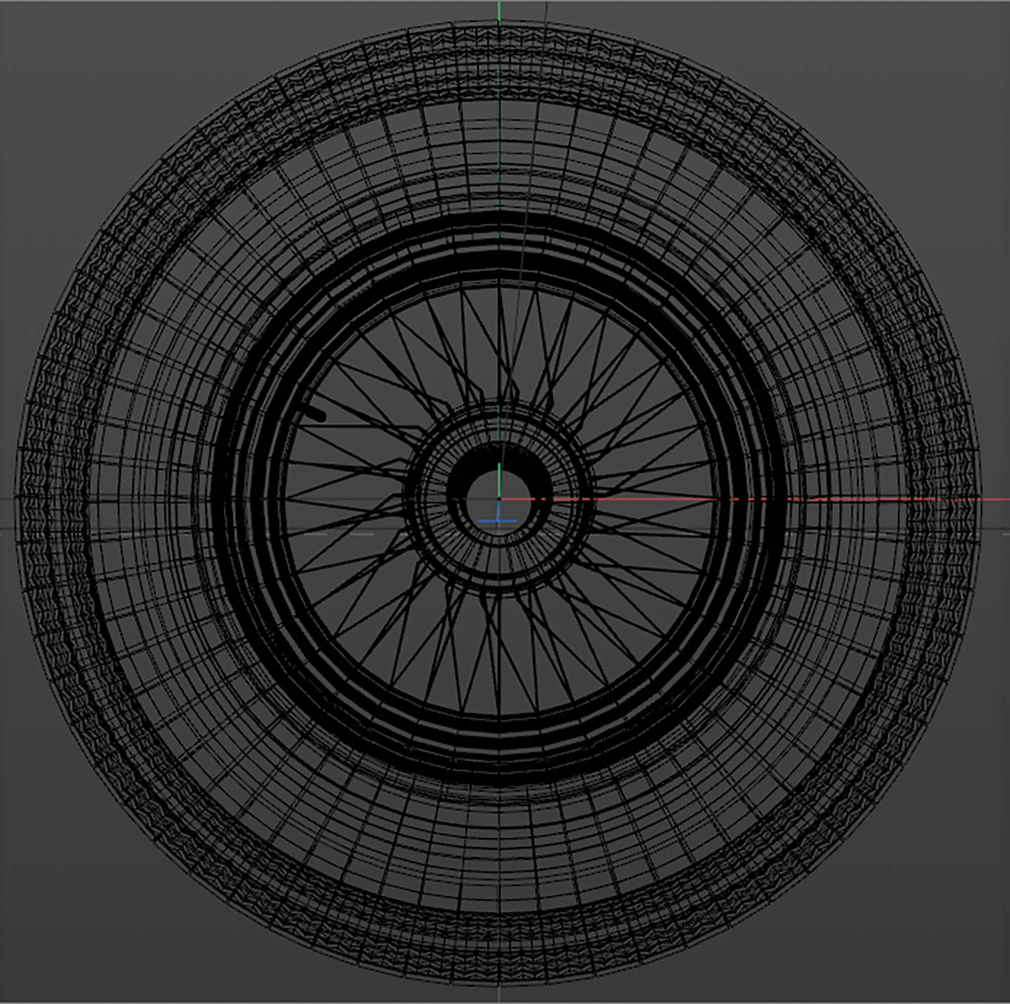 Spoke Wheel 30s - 3D Model by katherina