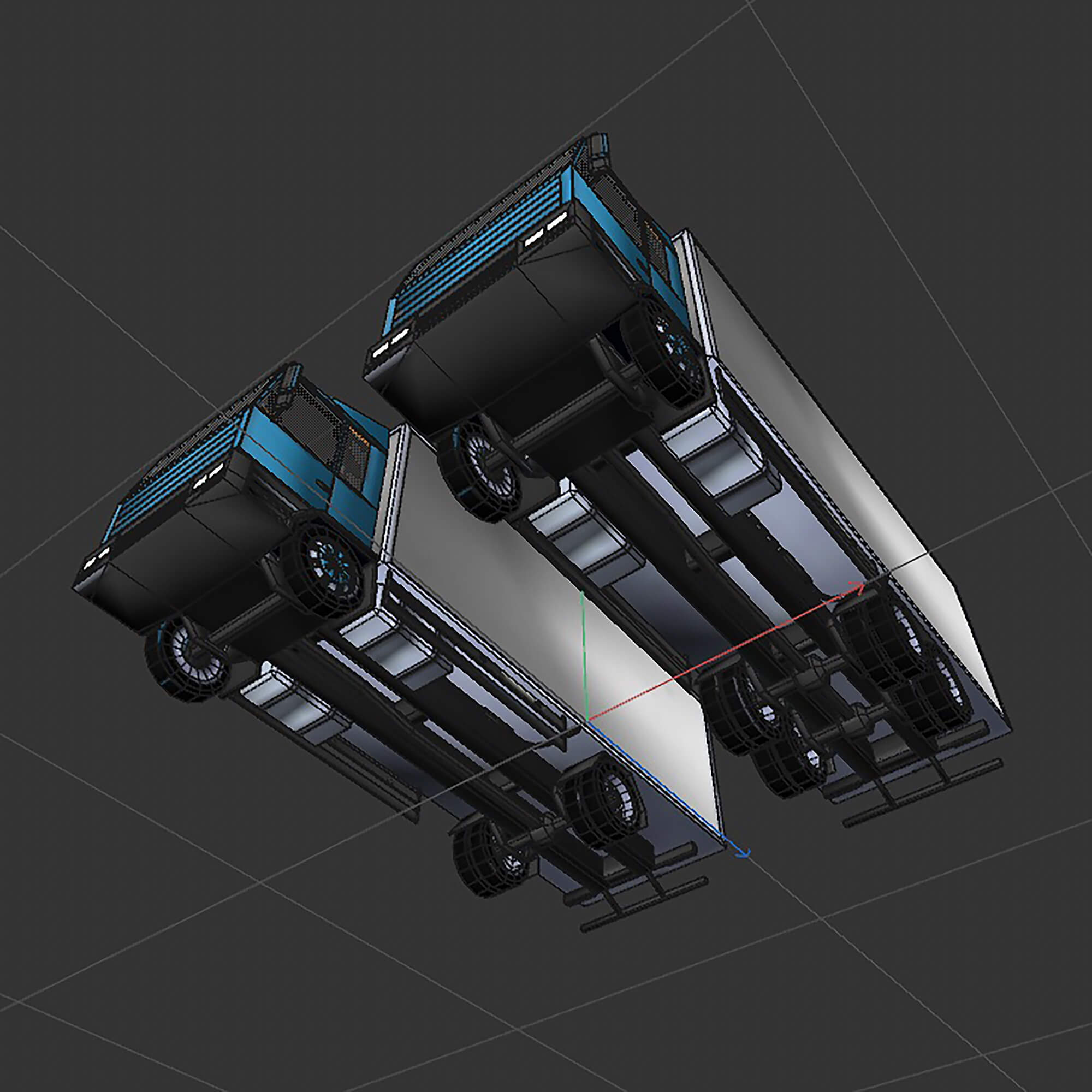 two- and three-axle van 3D Model by katherina