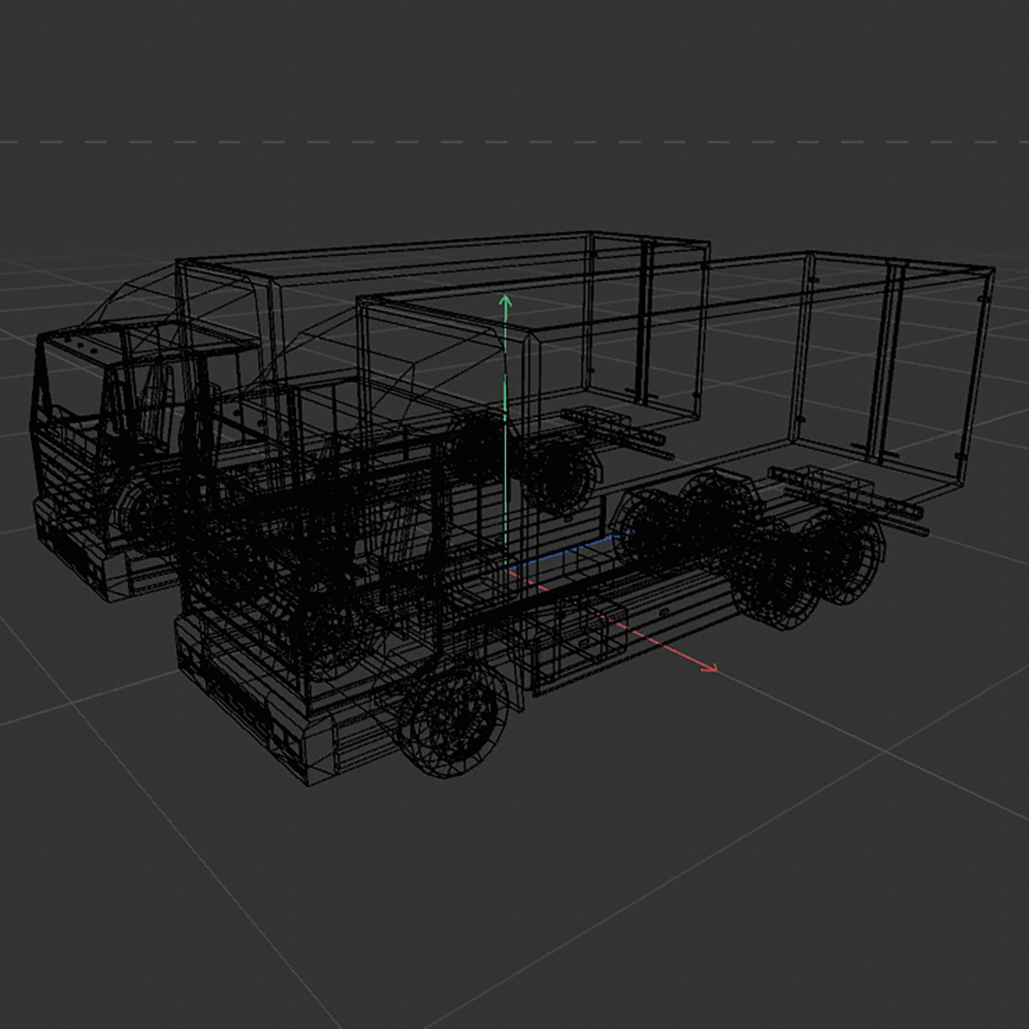 two- and three-axle van 3D Model by katherina