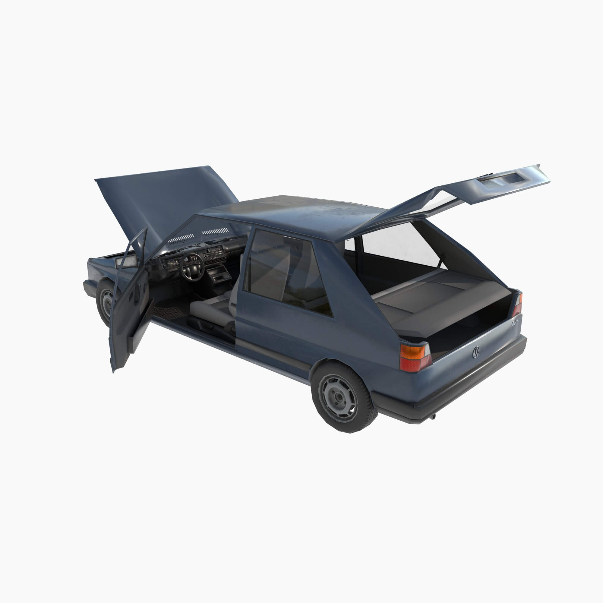 VW Volkswagen Golf 2 - 3D Model by katherina