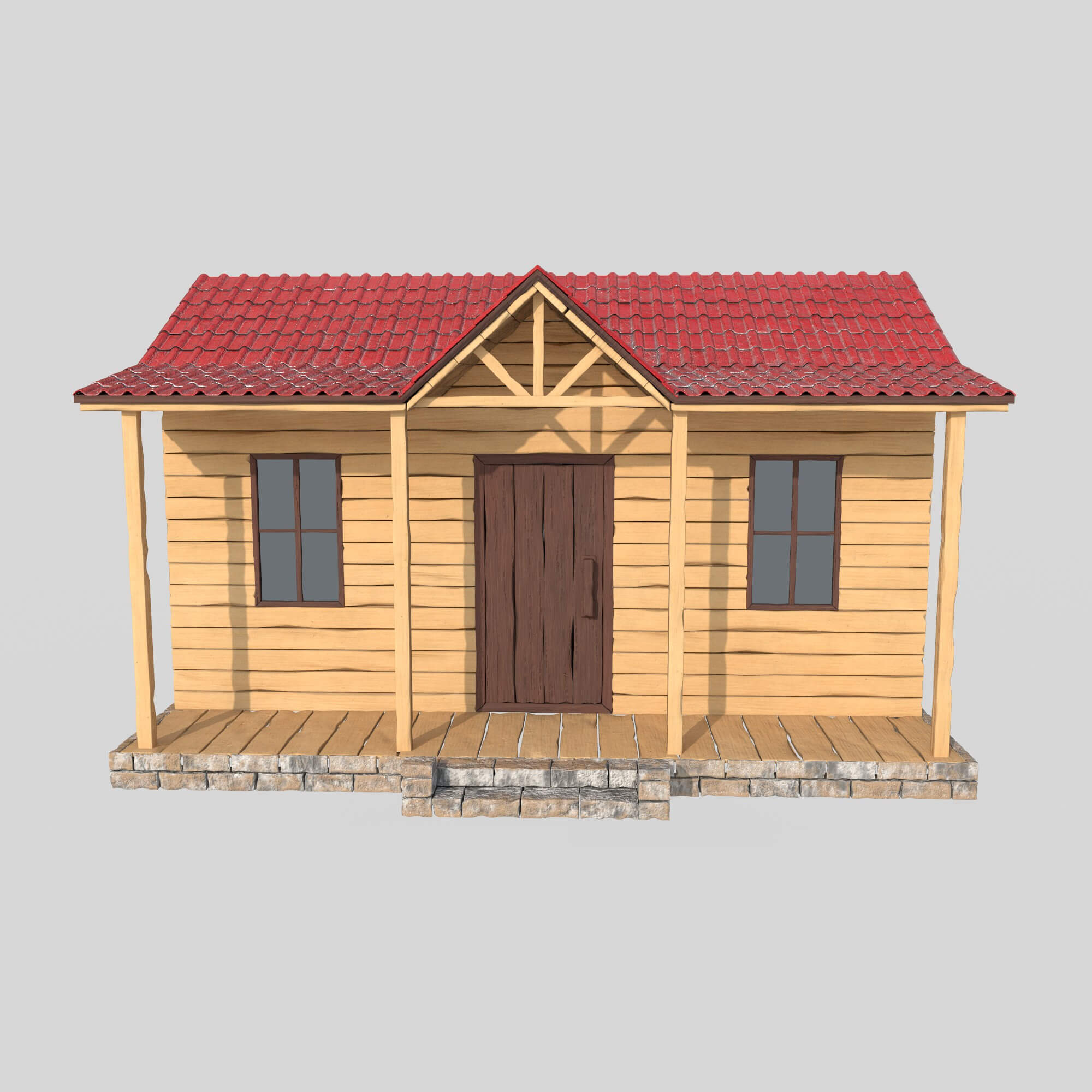 Wooden House - 3D Model by katherina