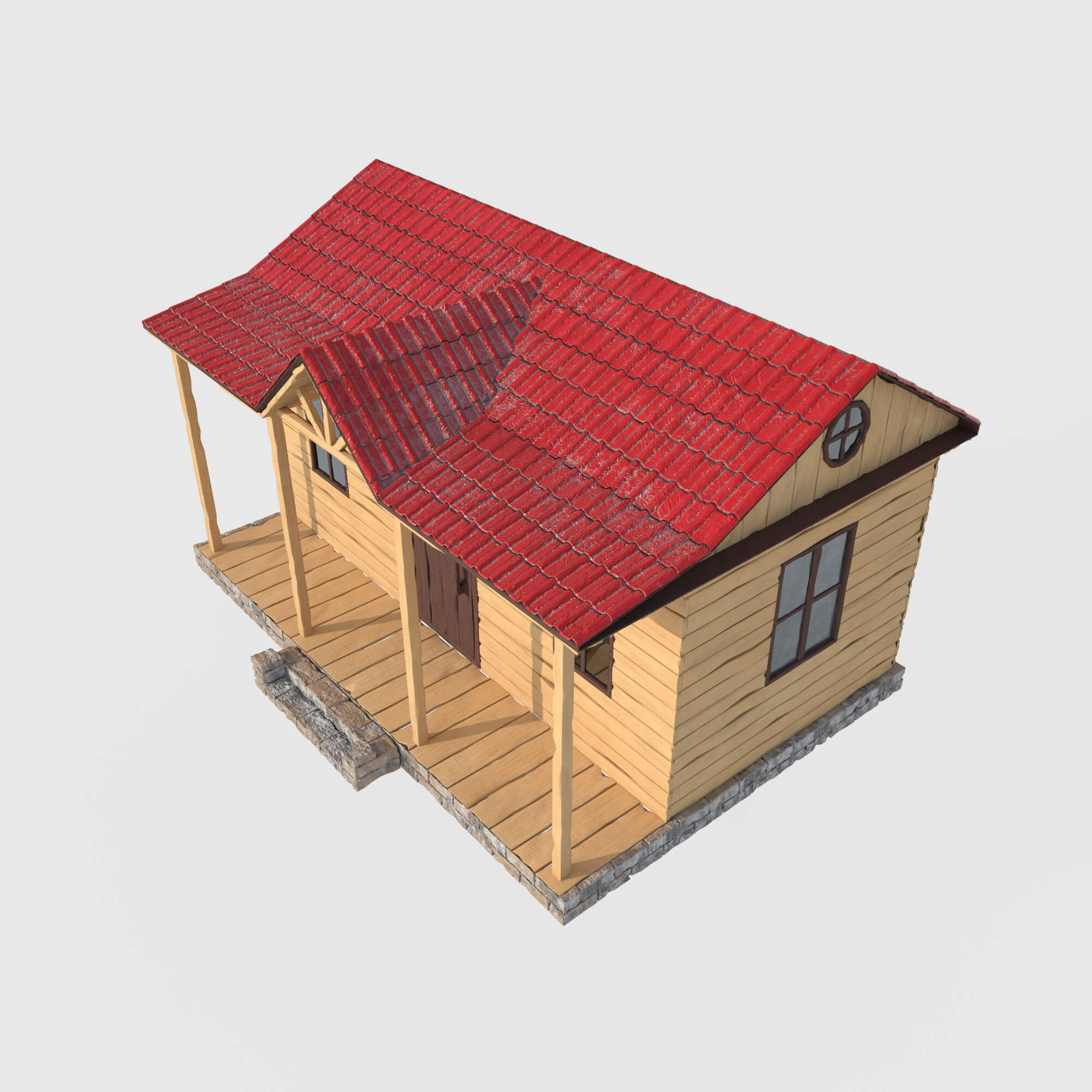 Wooden House - 3D Model by katherina