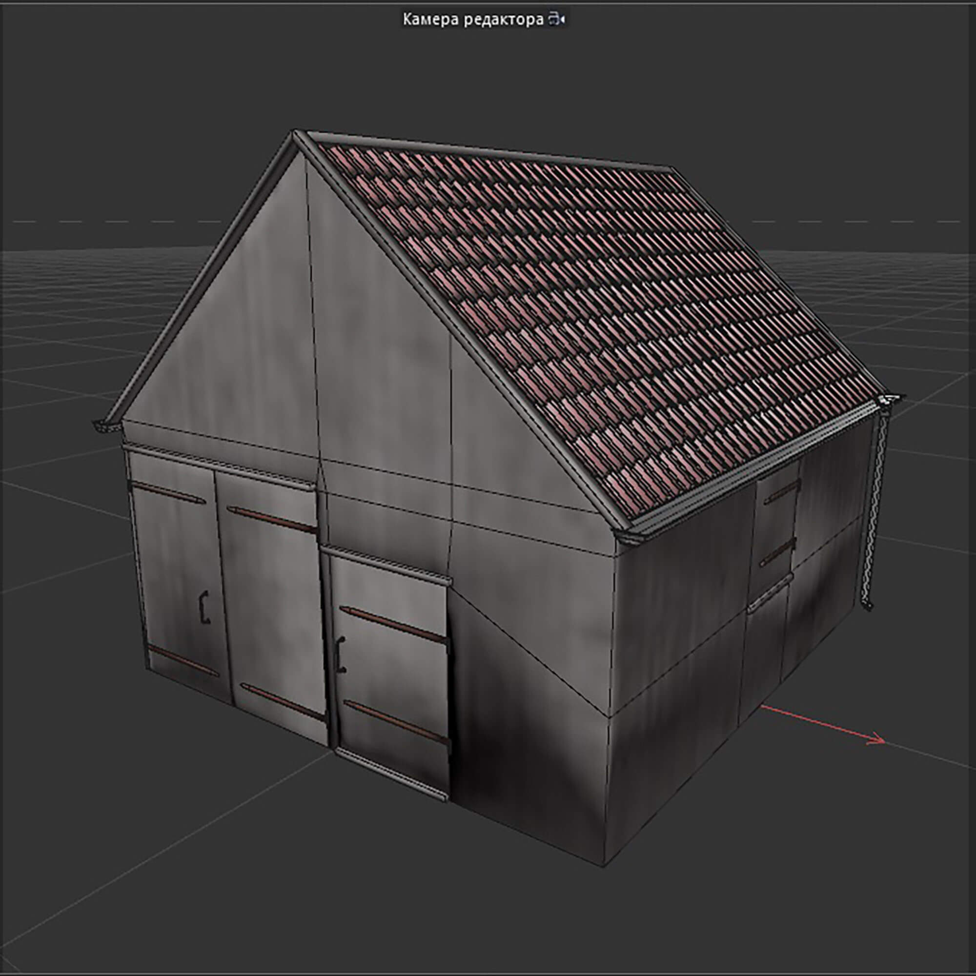 Wooden Shed - 3D Model by katherina