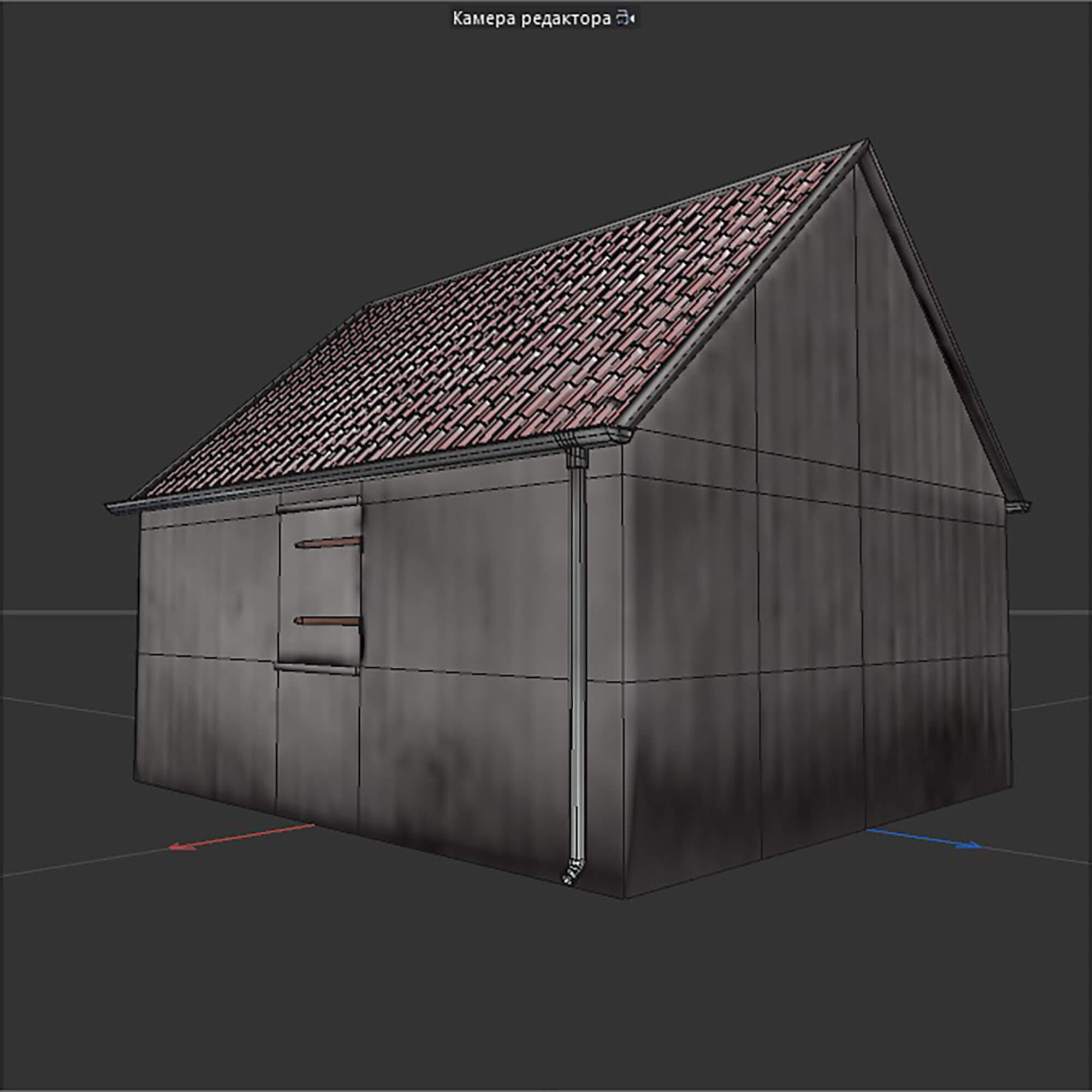 Wooden Shed - 3D Model by katherina