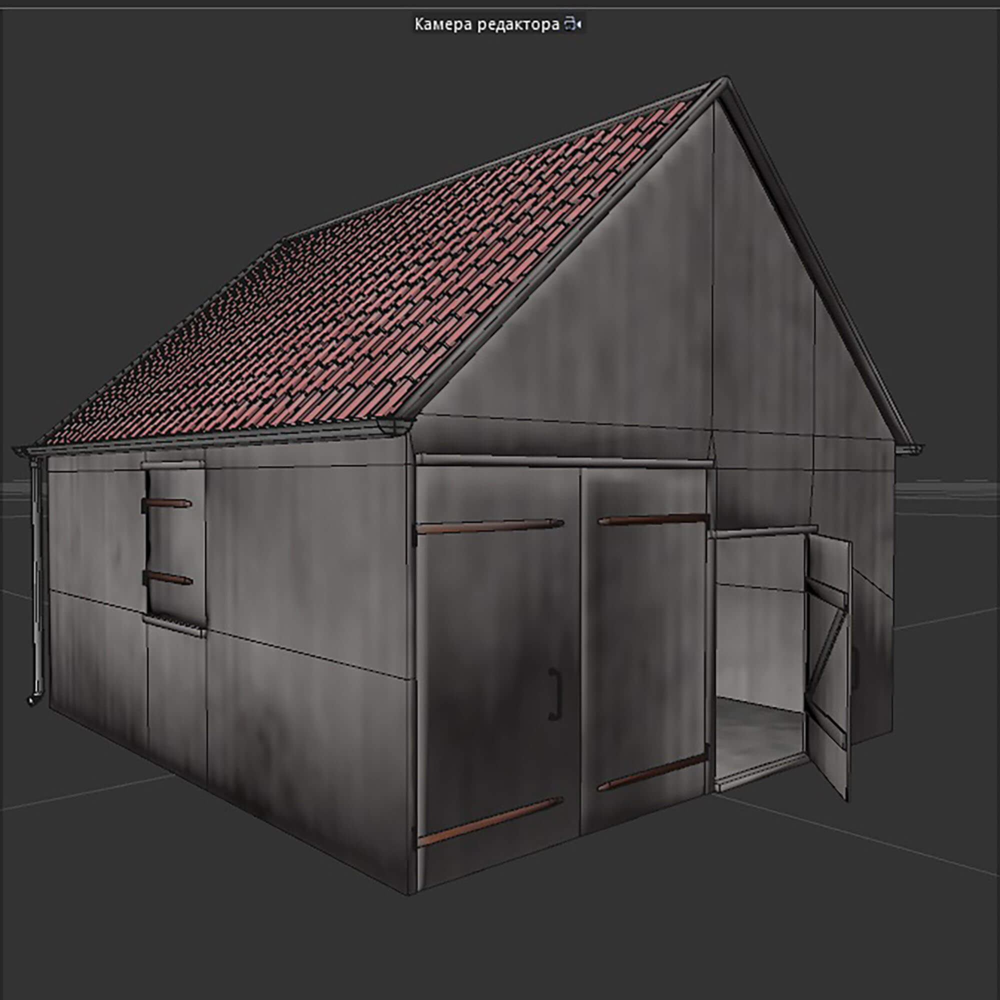 Wooden Shed - 3D Model by katherina