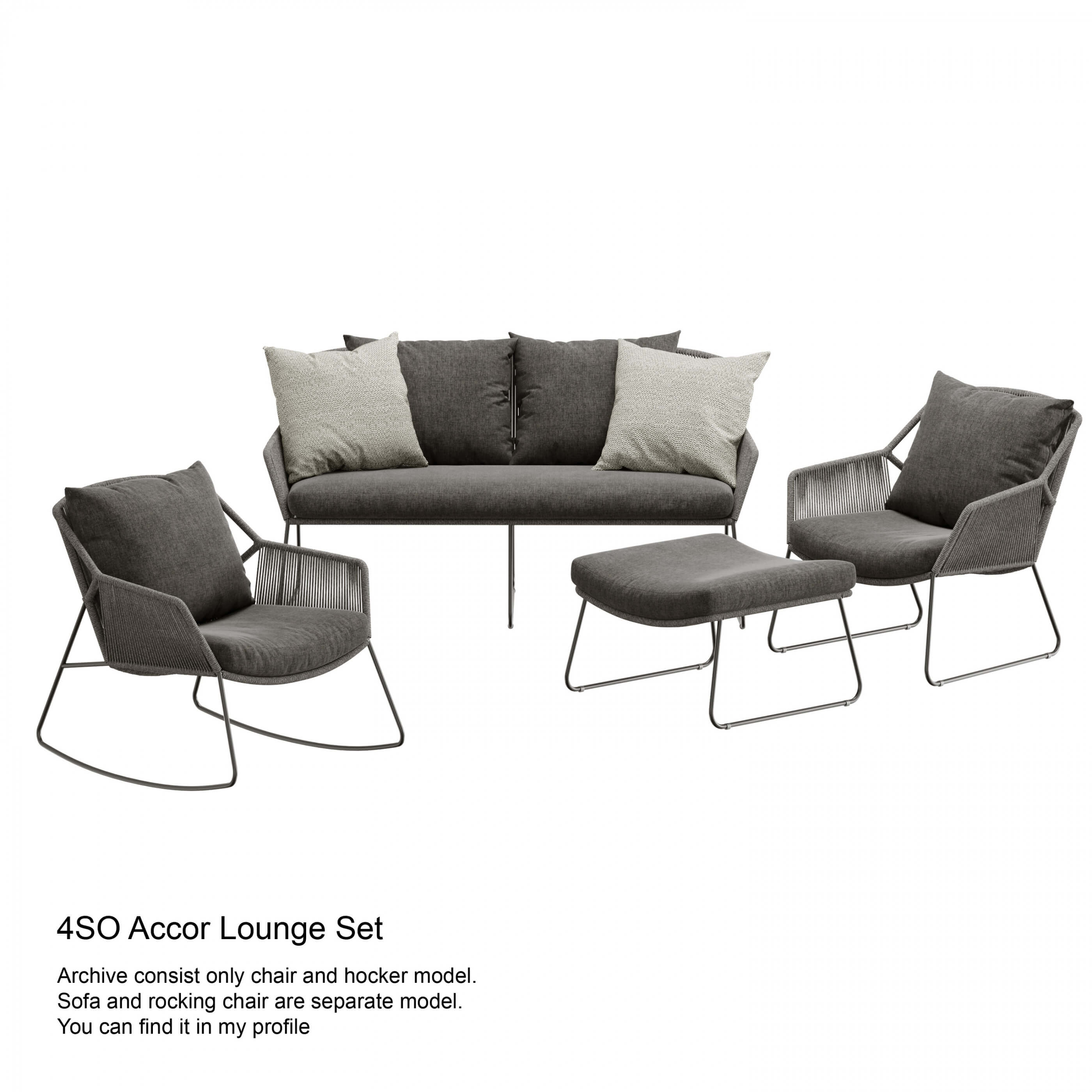 4so Accor Lounge Chair - 3D Model by Katmit