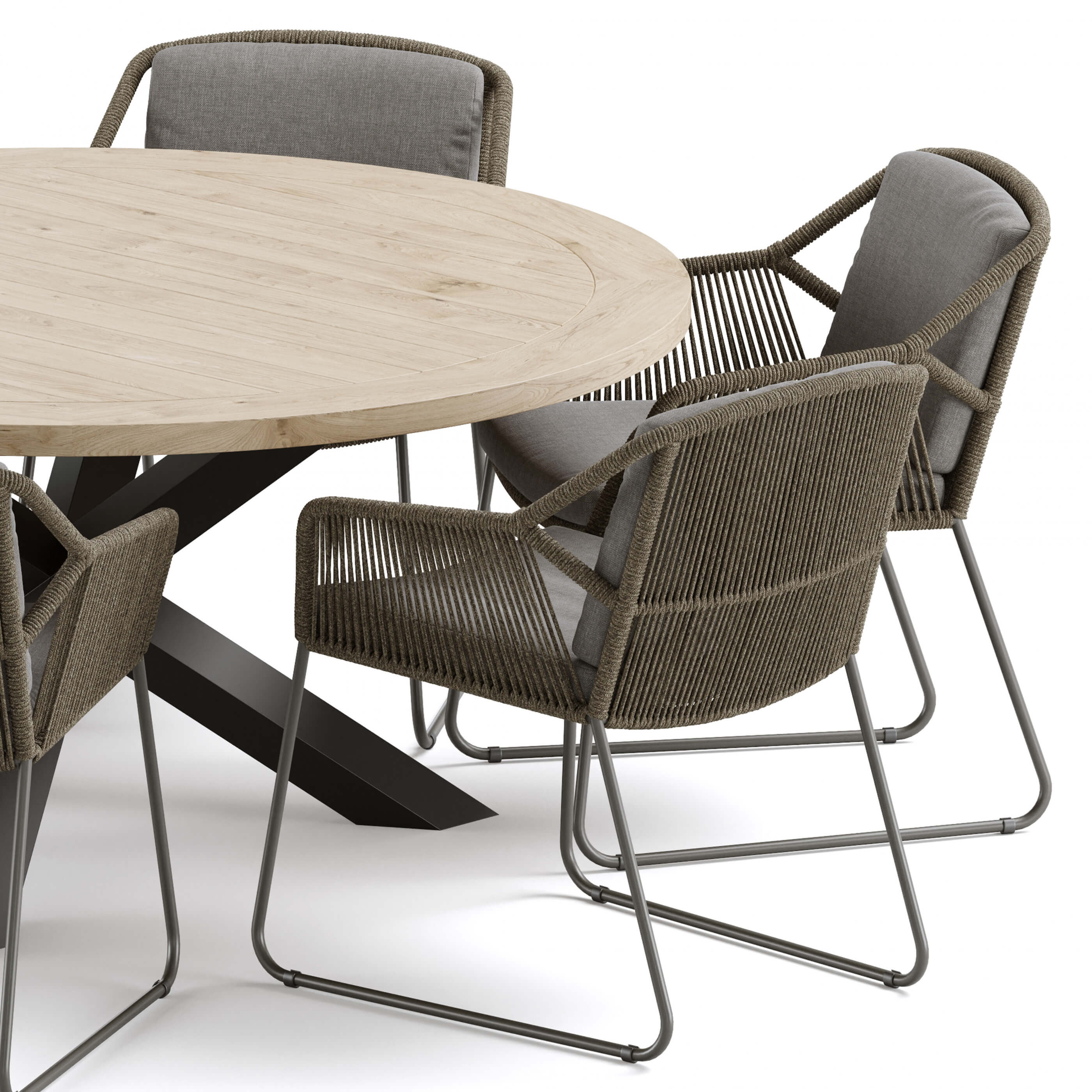 4so Outdoor Dining Chair Accor Table Louvre - 3D Model by Katmit