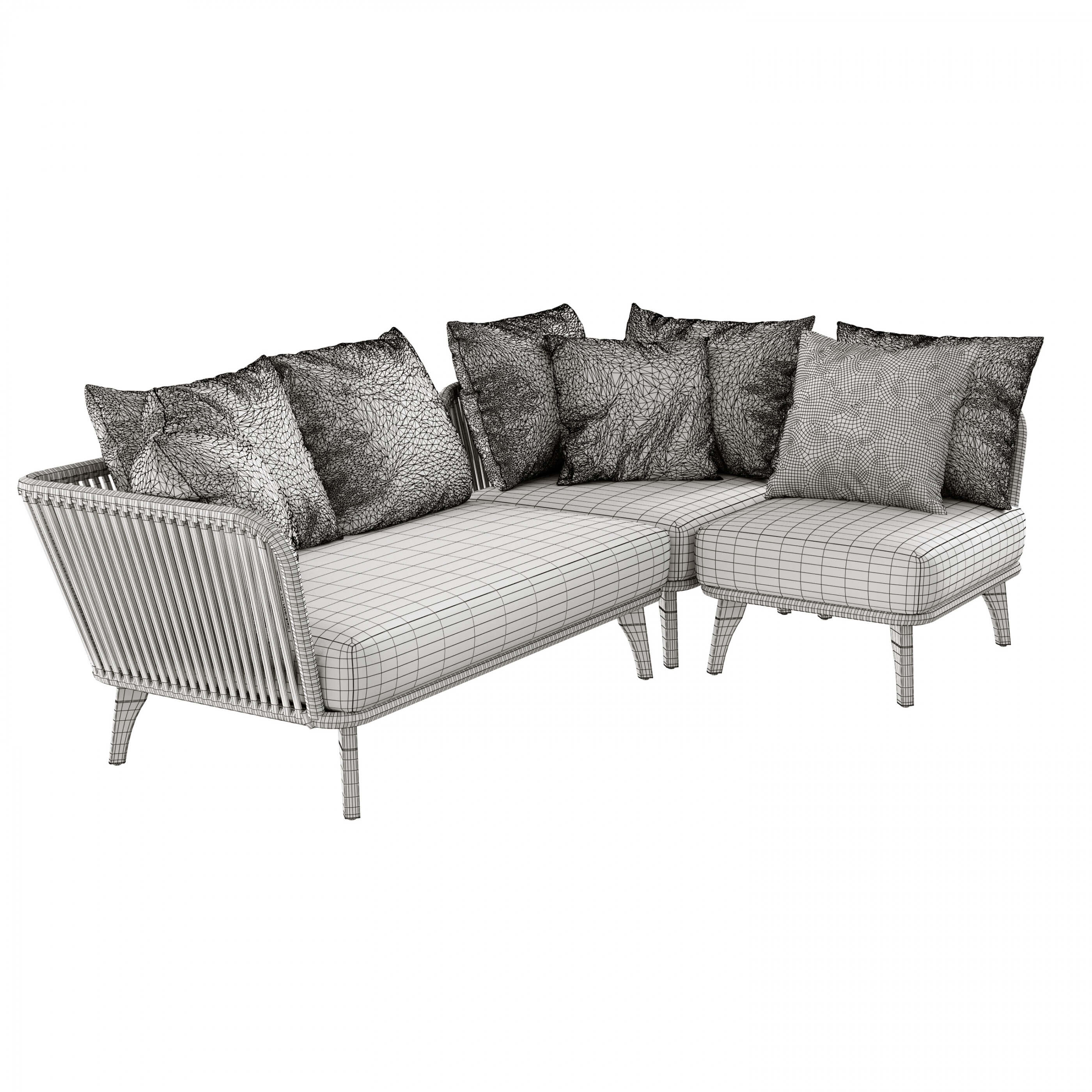 4so Santander Modular Sofa - 3D Model by Katmit