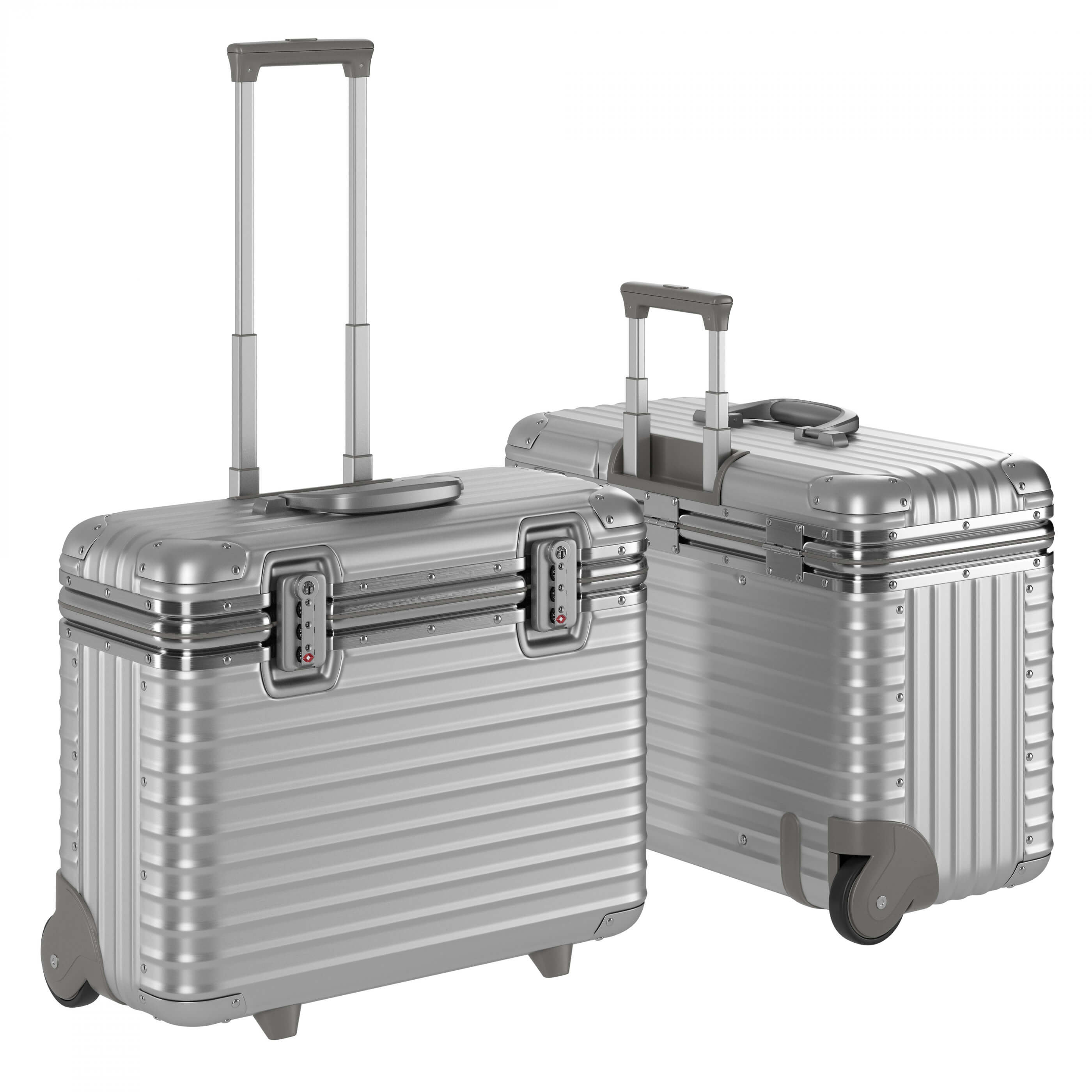 Aluminium Suitcase Collection - 3D Model by Katmit