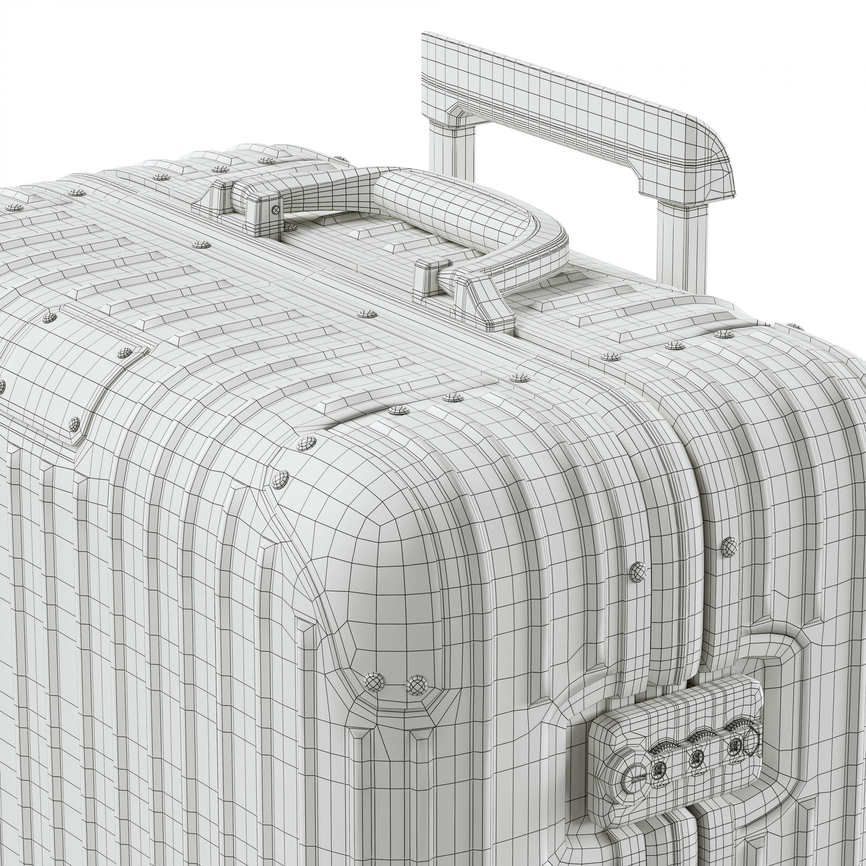 Aluminium Suitcase Collection - 3D Model by Katmit