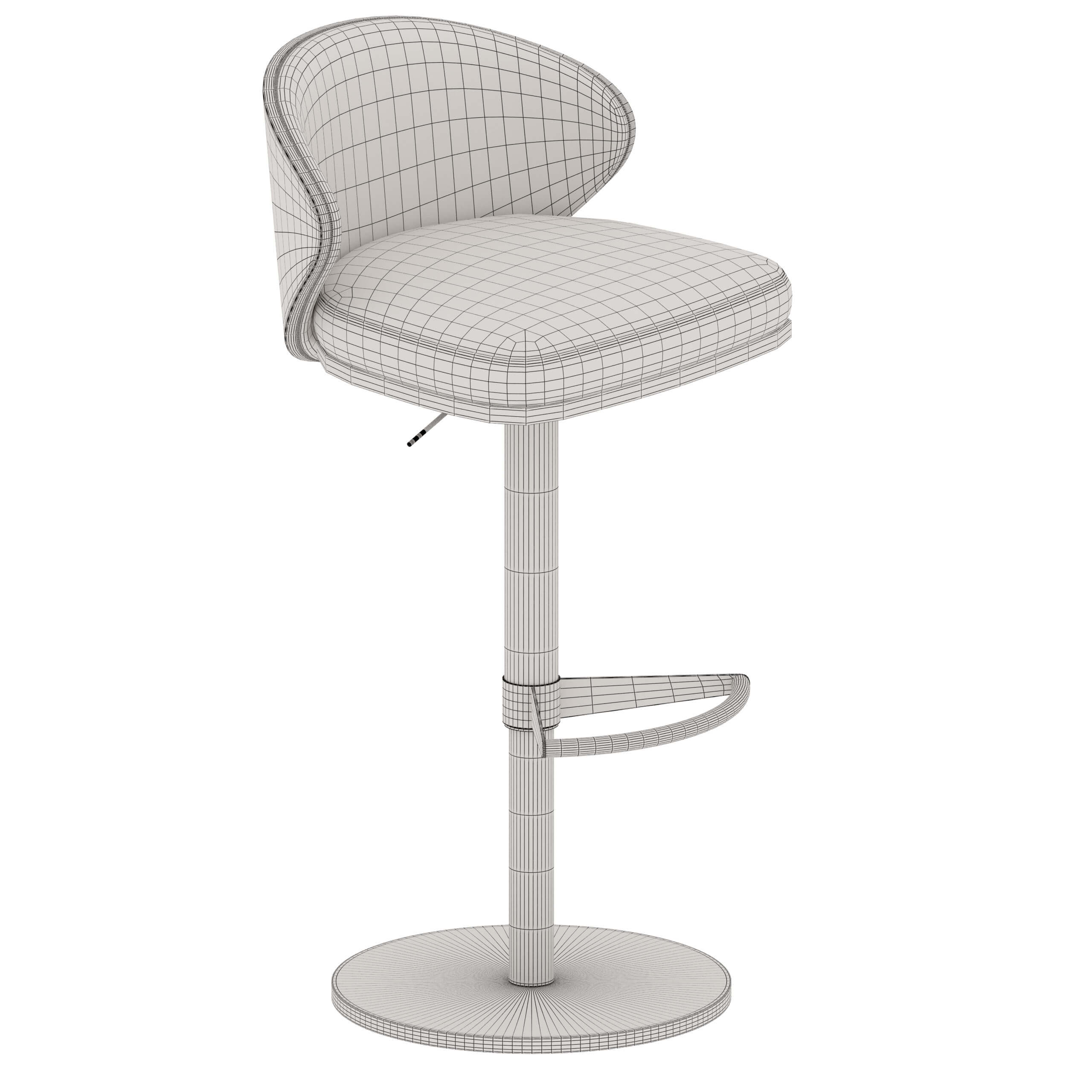 Barstool upholstered chair - 3D Model by Katmit