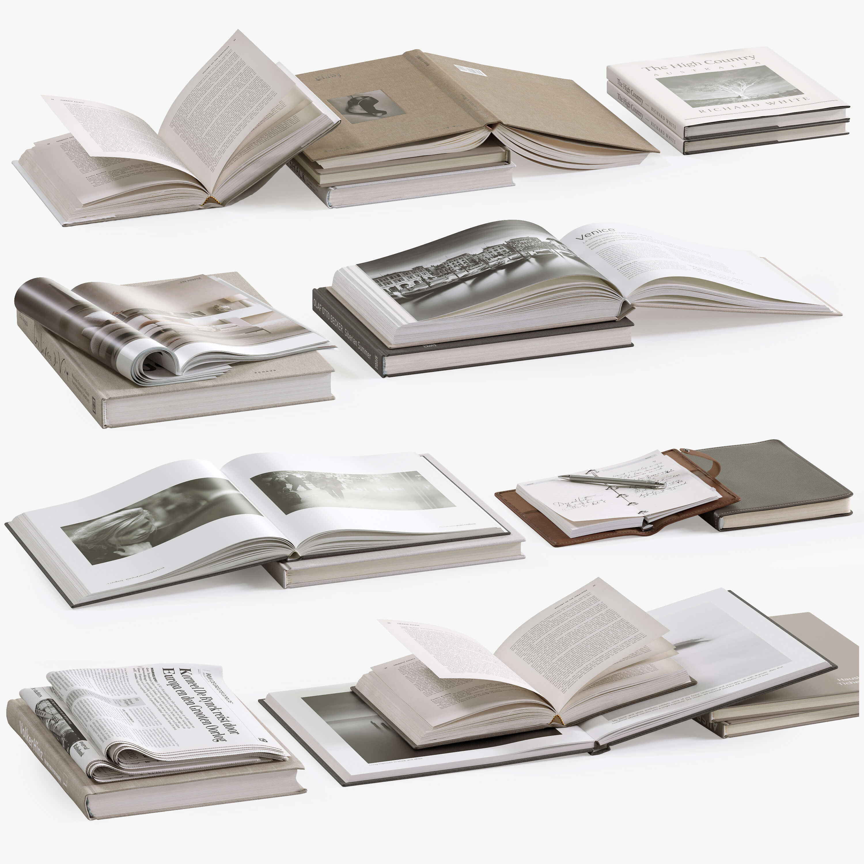 Coffee Table Books 2 - 3D Model by Katmit