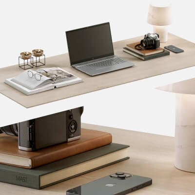 Desktop Workplace Decor - 3D Model by Katmit