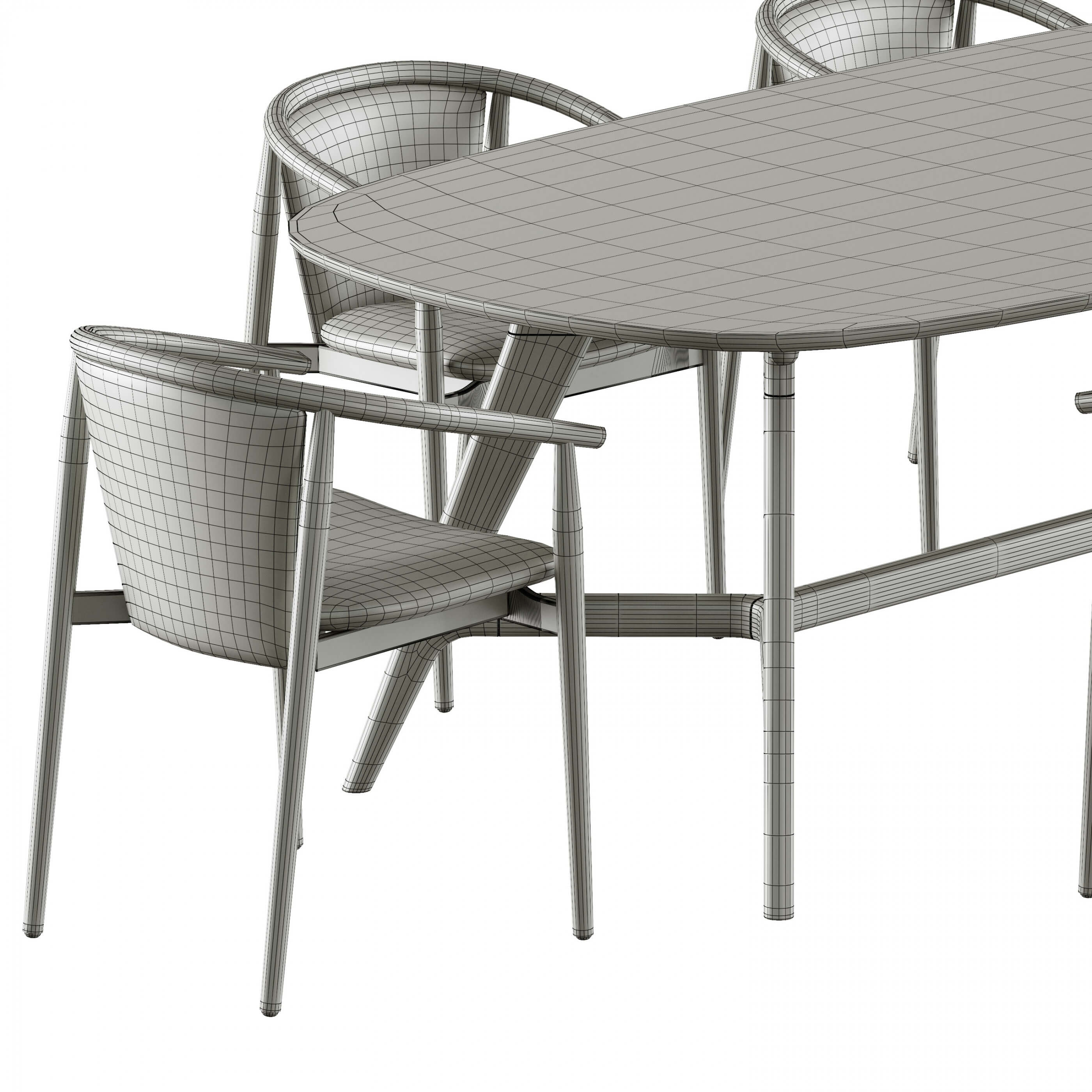 Dining Set 3 by CoshLiving Kett - 3D Model by Katmit