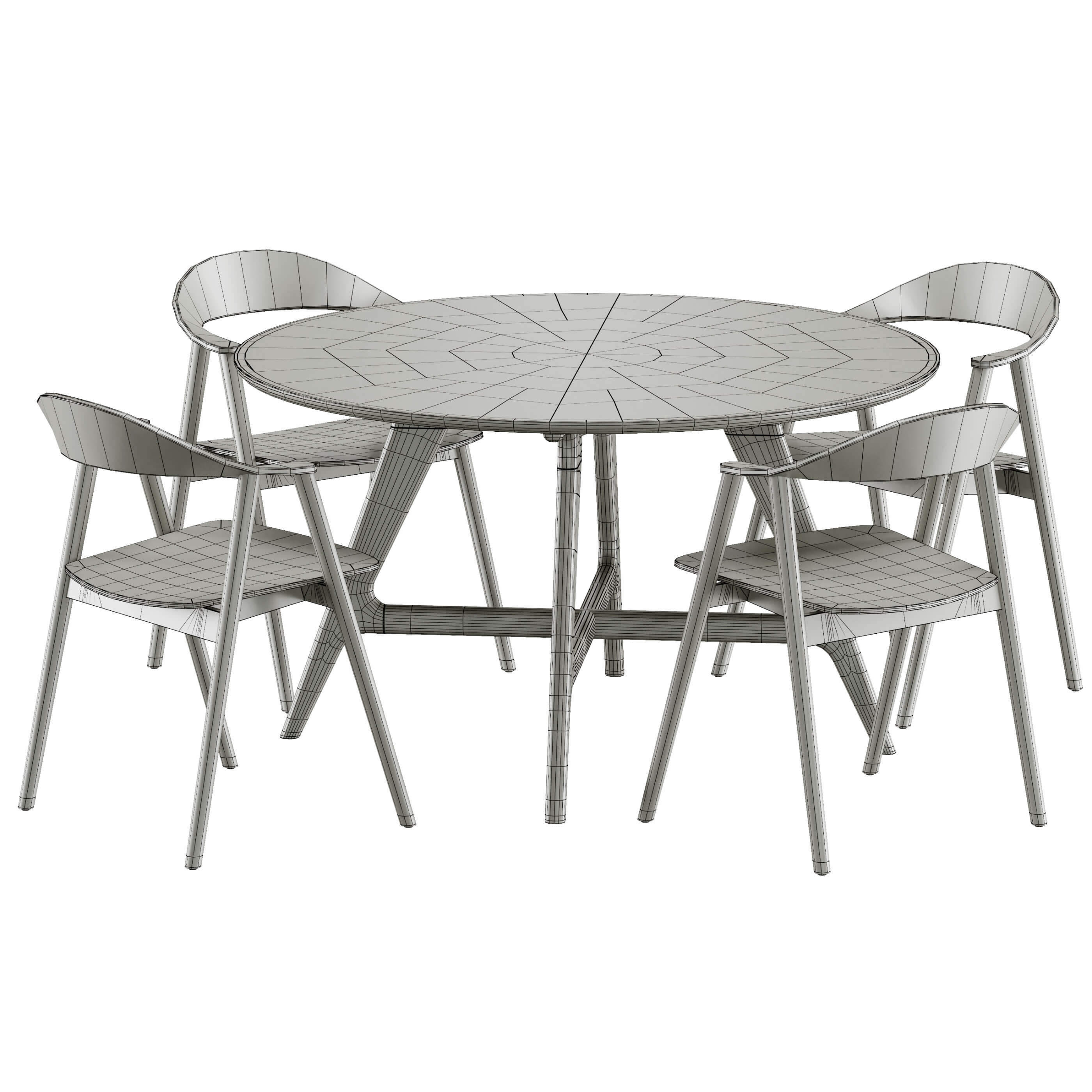 Dining Set 5 by CoshLiving Kett - 3D Model by Katmit