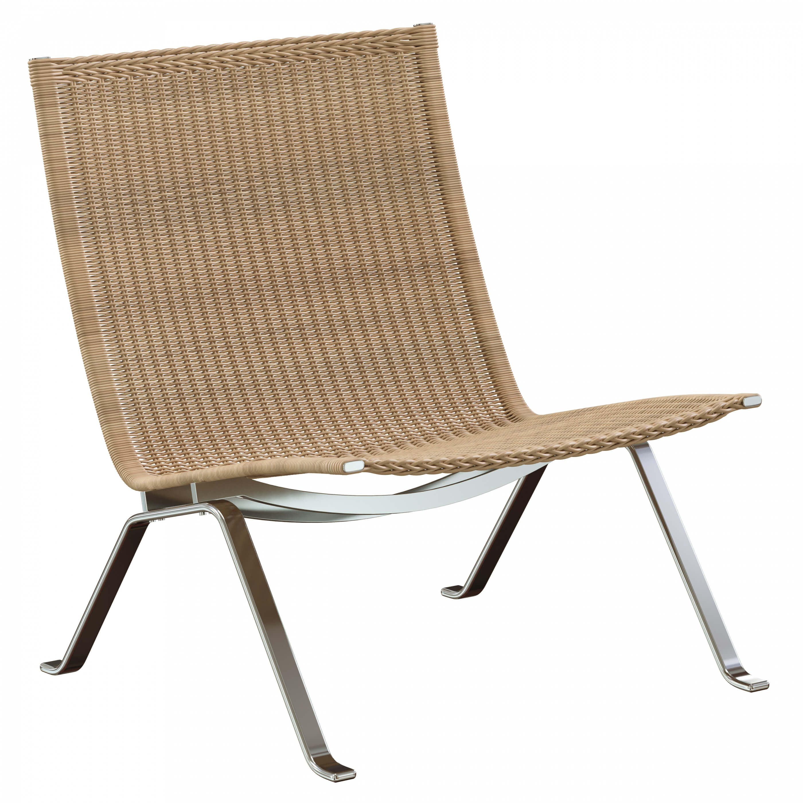 Fritz Hansen PK22 Wicker Lounge Chair - 3D Model by Katmit